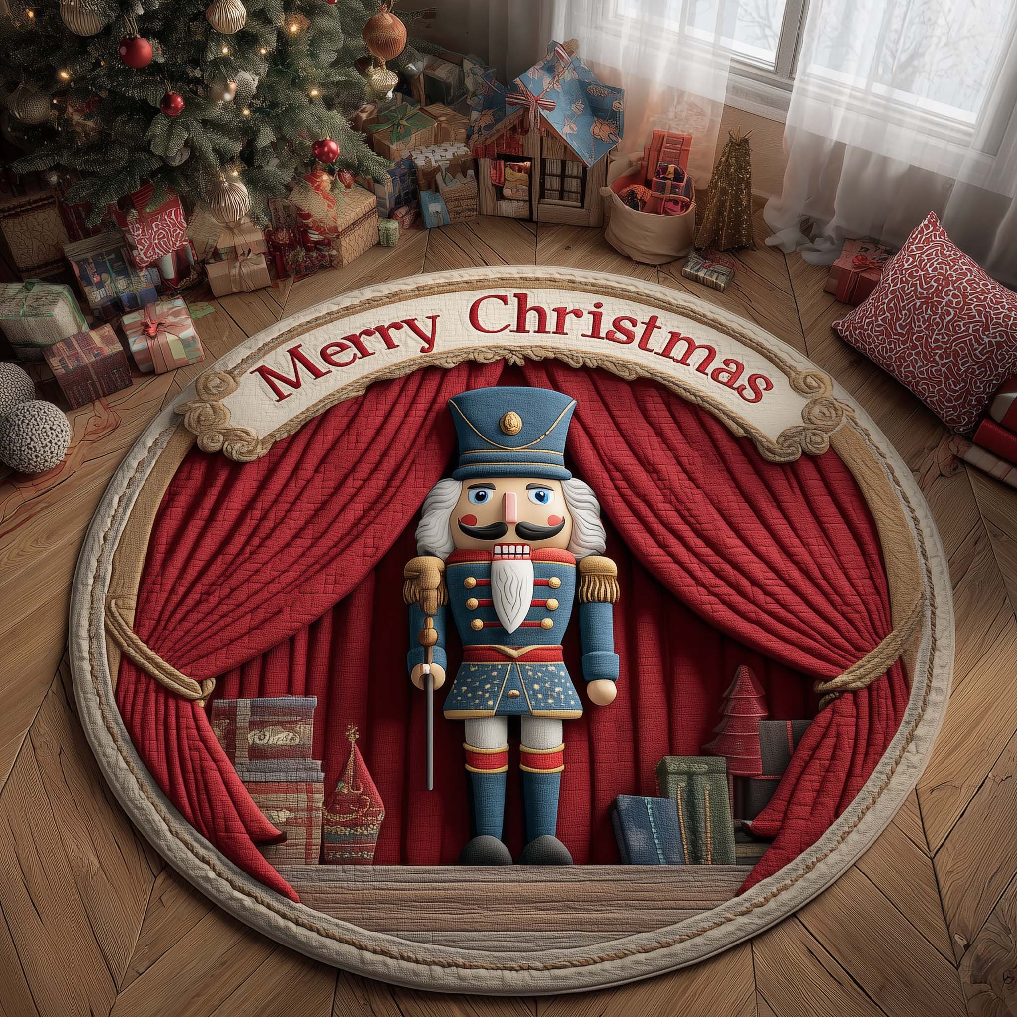 Nutcracker Guard Quilted Round Mat GFTOMA7447 – Patchique Store