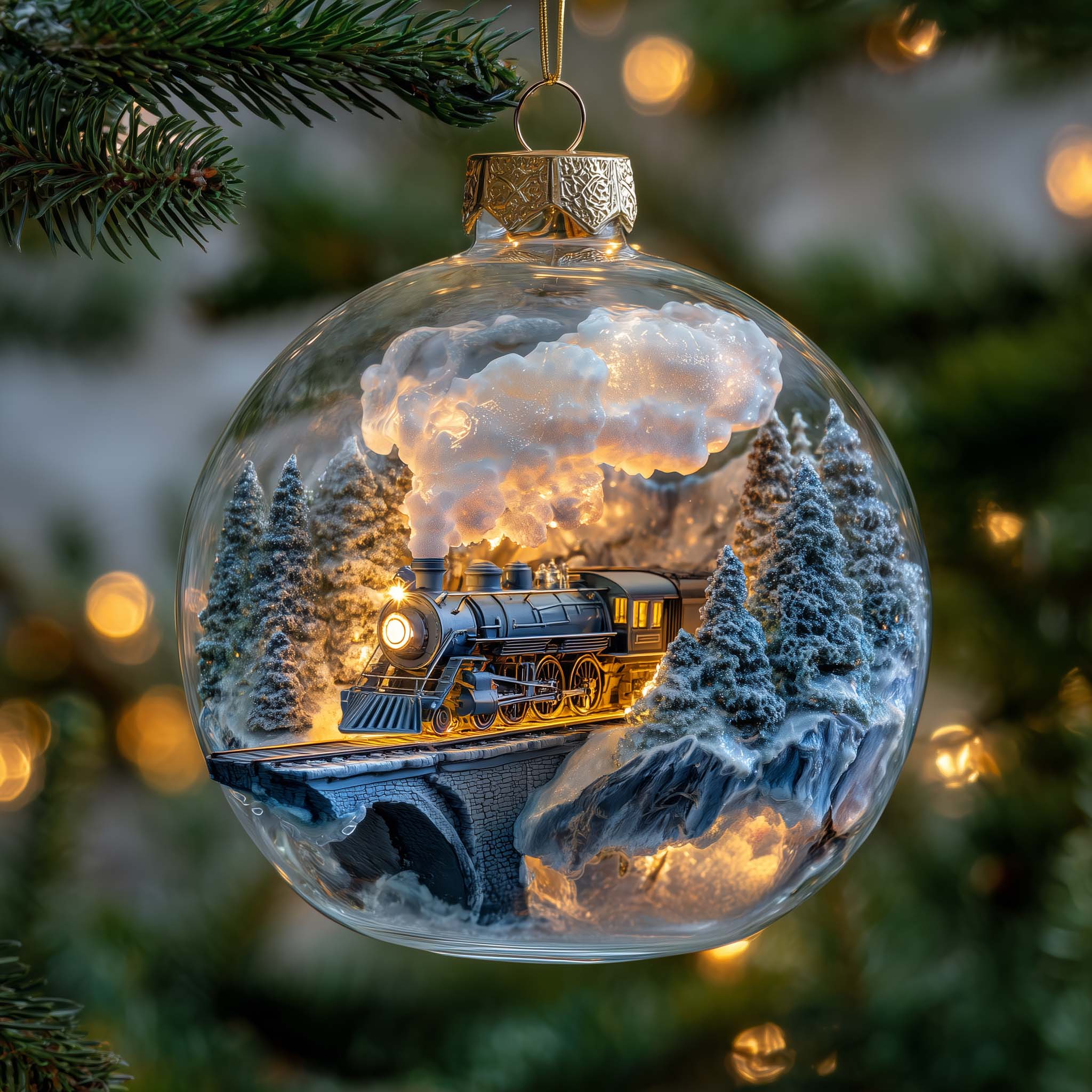 Alpine Express Christmas Mica Ornament GFSPMA114 – Patchique Store