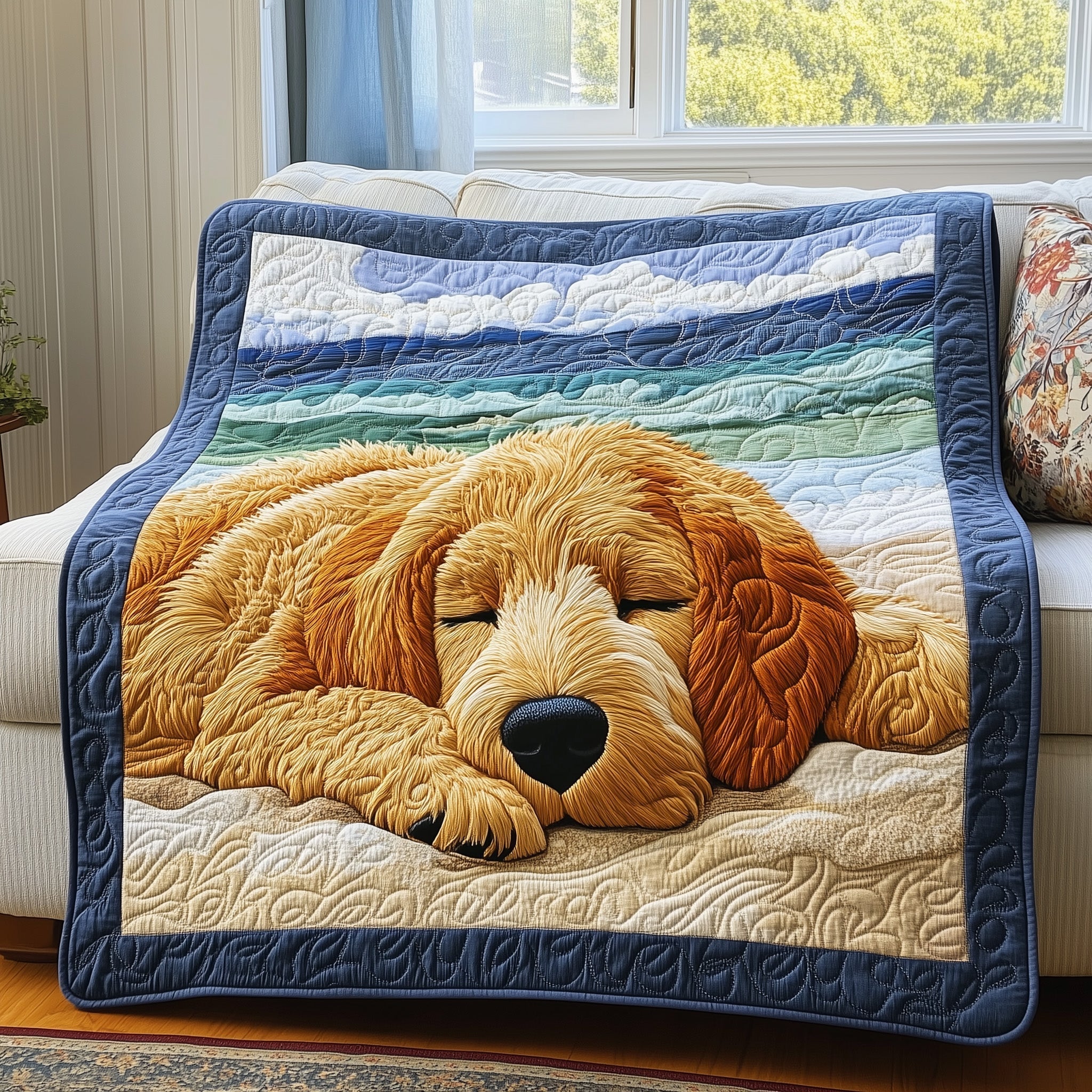 Beachside Doodle Rest Quilted Blanket GFTOAB3347 – Patchique Store