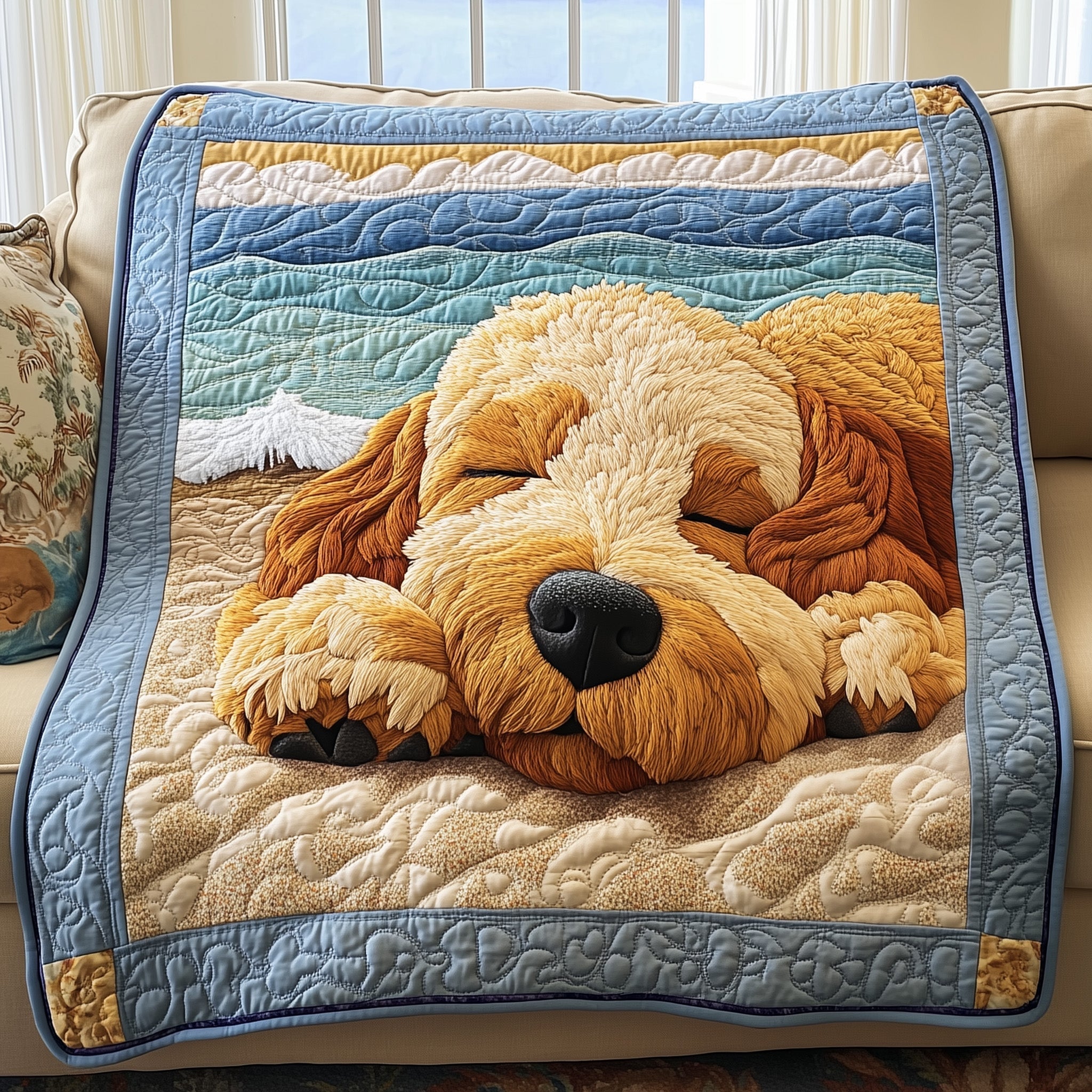 Beachside Doodle Rest Quilted Blanket GFTOAB3348 – Patchique Store