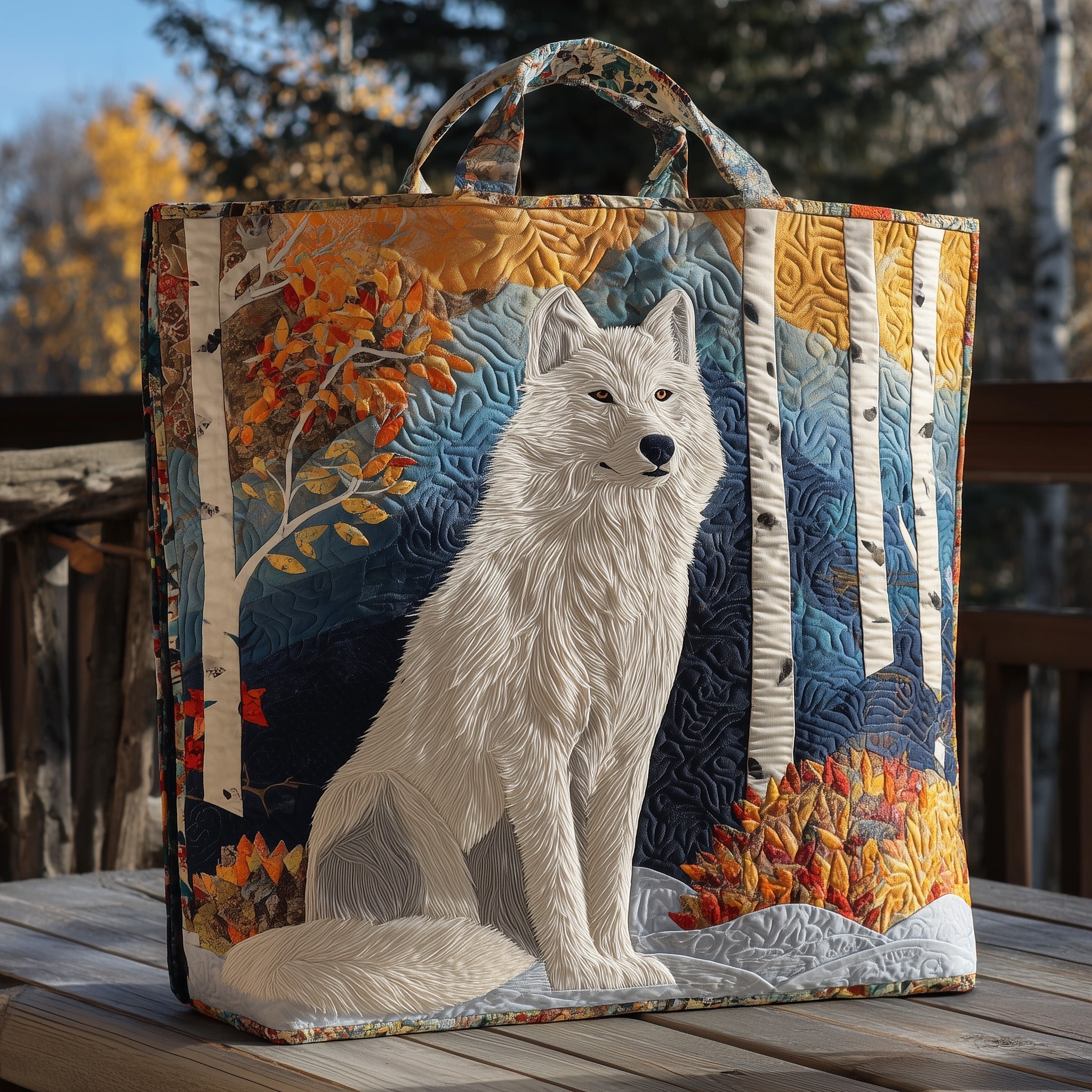 Majestic Wolf Quilted Tote Bag GFTOHD10112 – Patchique Store