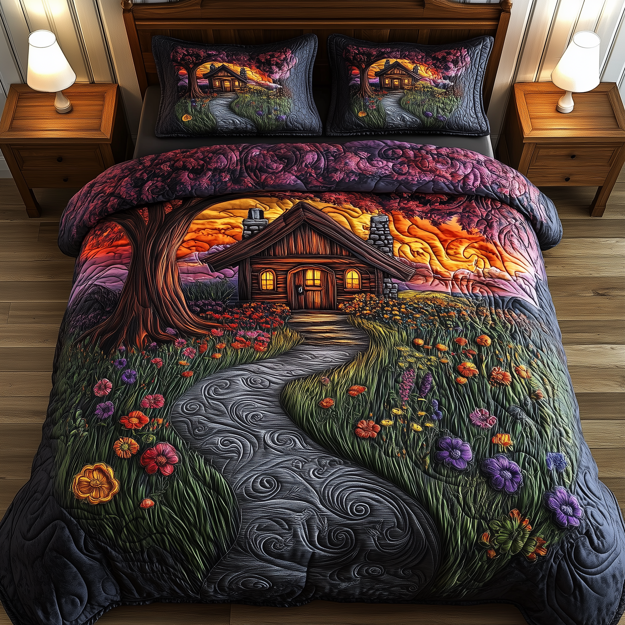 Sunset Serenity Homestead 3-Piece Quilted Bedding Set GFTOHD1059 ...