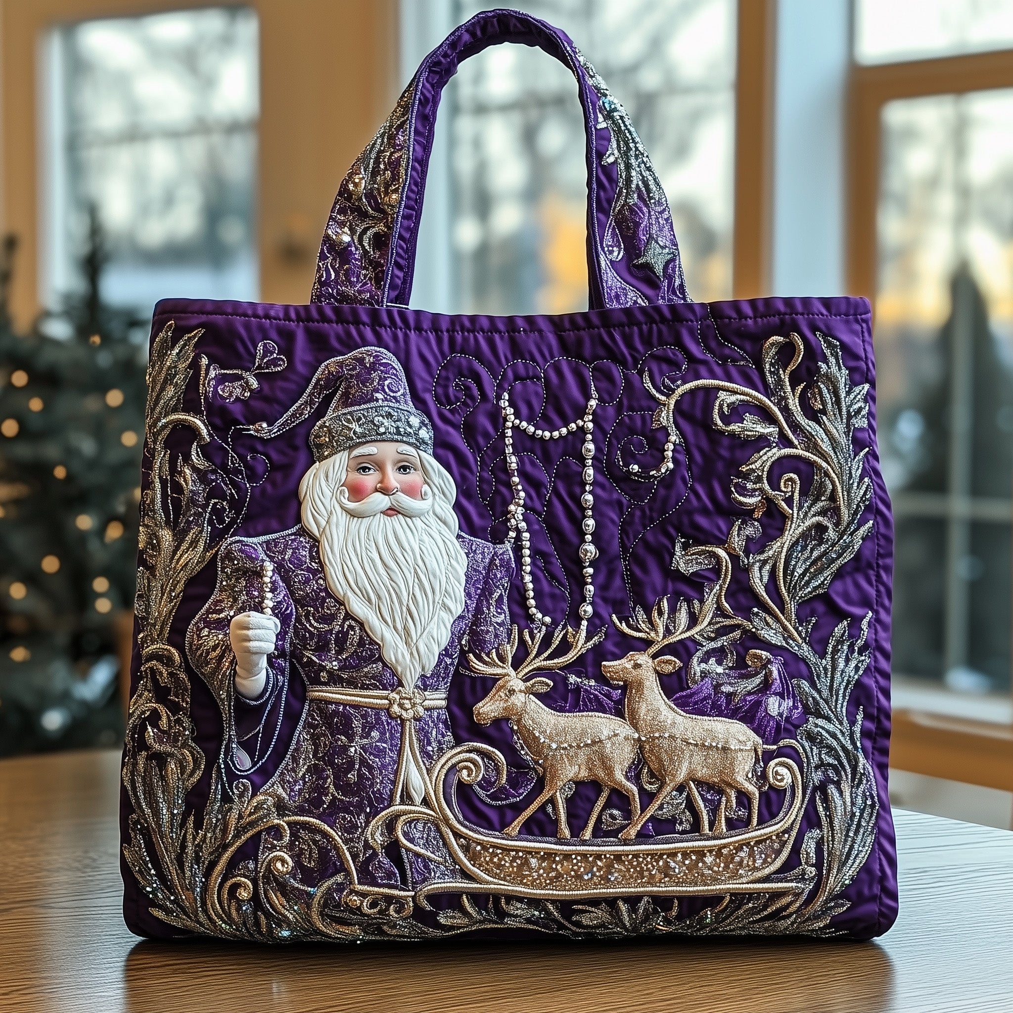 Elegant Santa Quilted Tote Bag GFTOHD10675 – Patchique Store