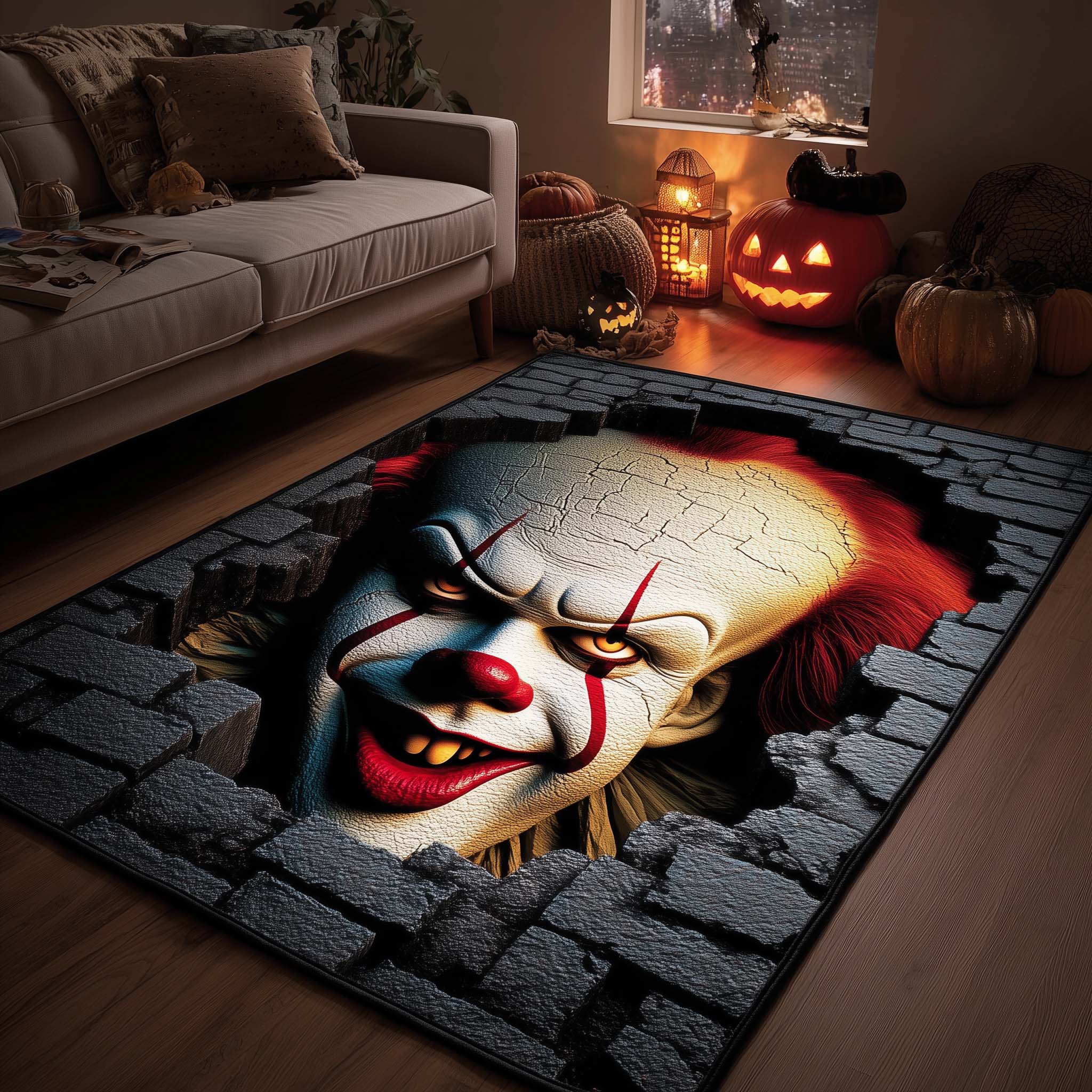 Creepy Clown Area Rug GFTOHD11327 – Patchique Store