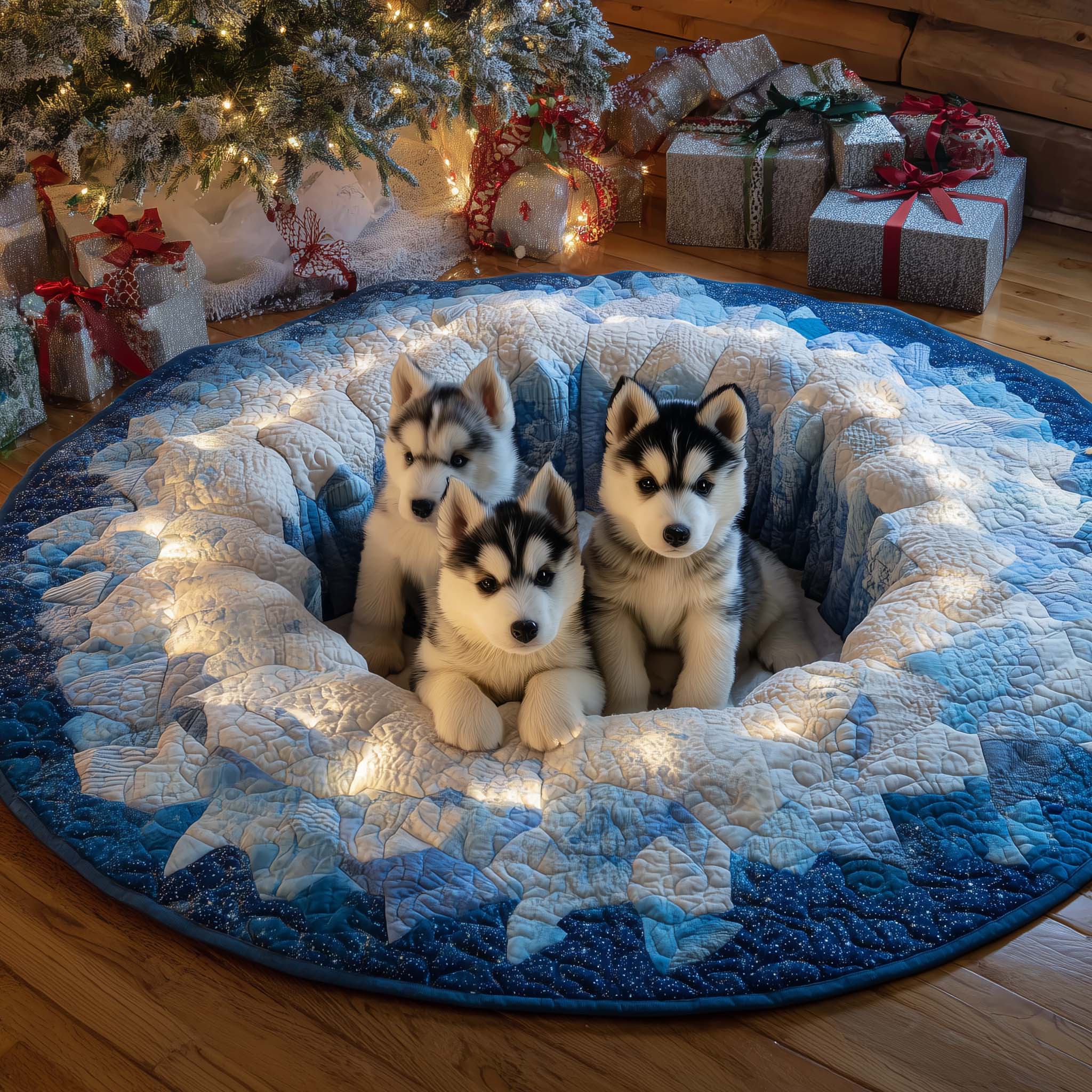 Winter Husky Quilted Round Mat GFTOHD12213 – Patchique Store