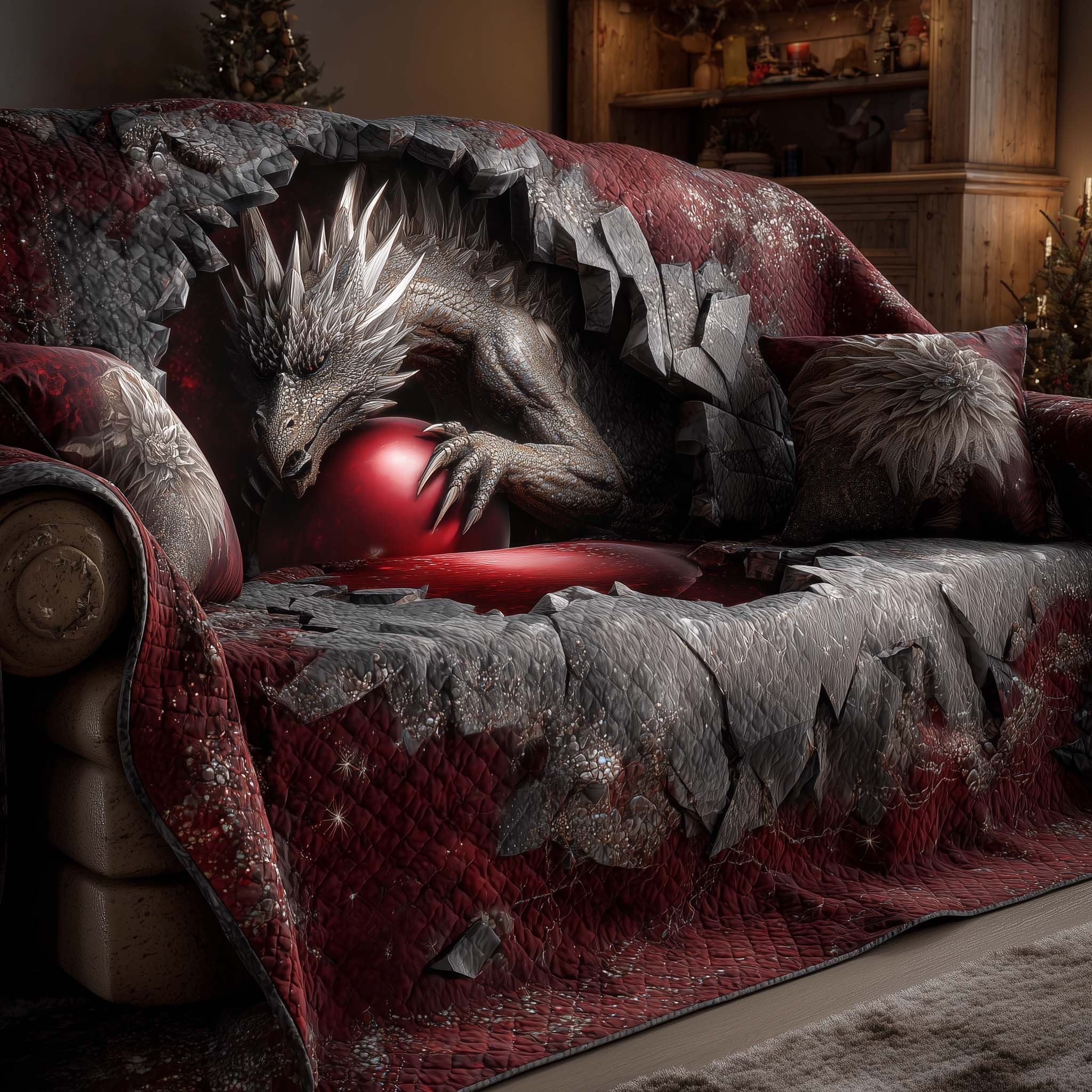 Majestic Dragon Quilted Sofa Cover GFTOHD12551 – Patchique Store