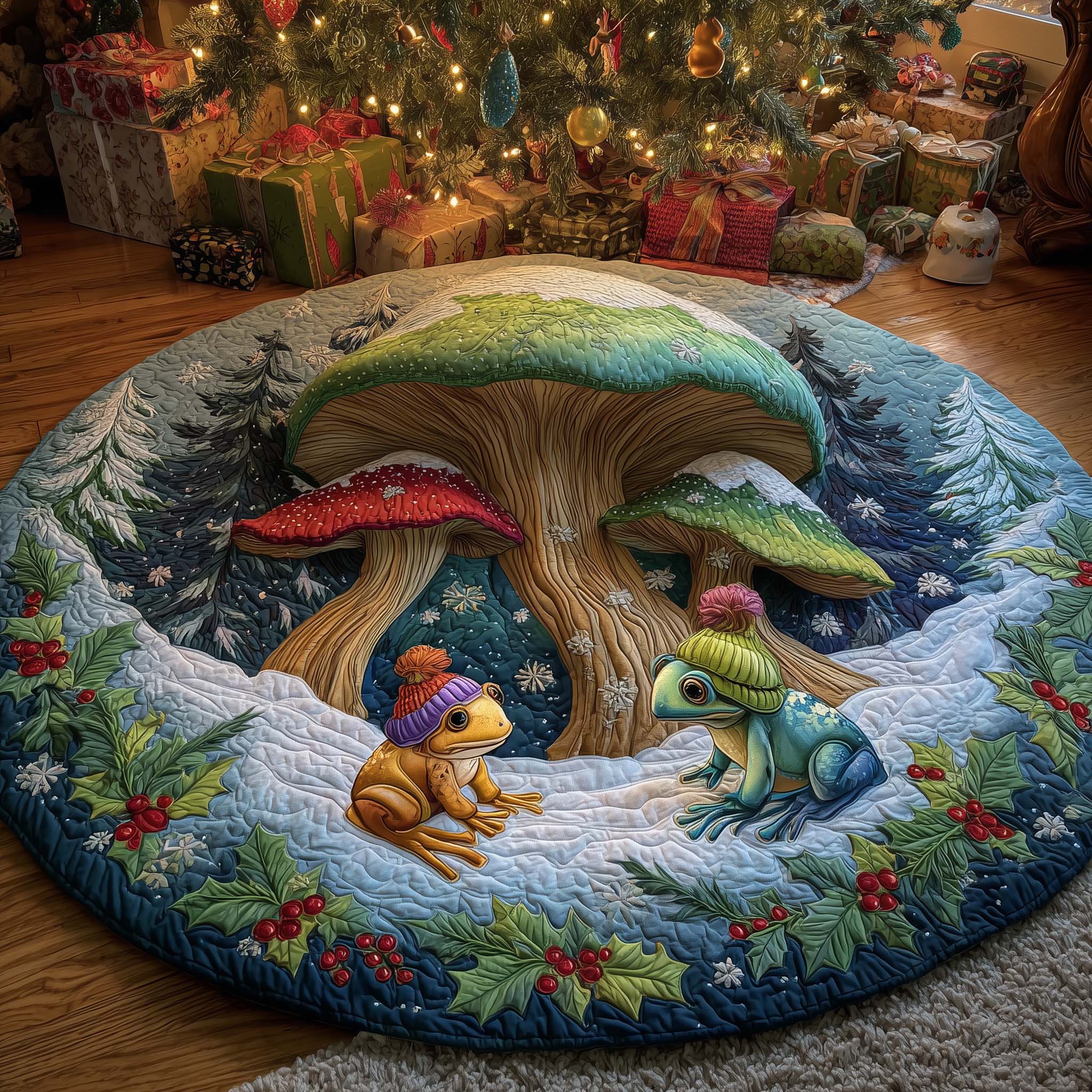 Mushroom Quilted Round Mat GFTOHD12583 – Patchique Store