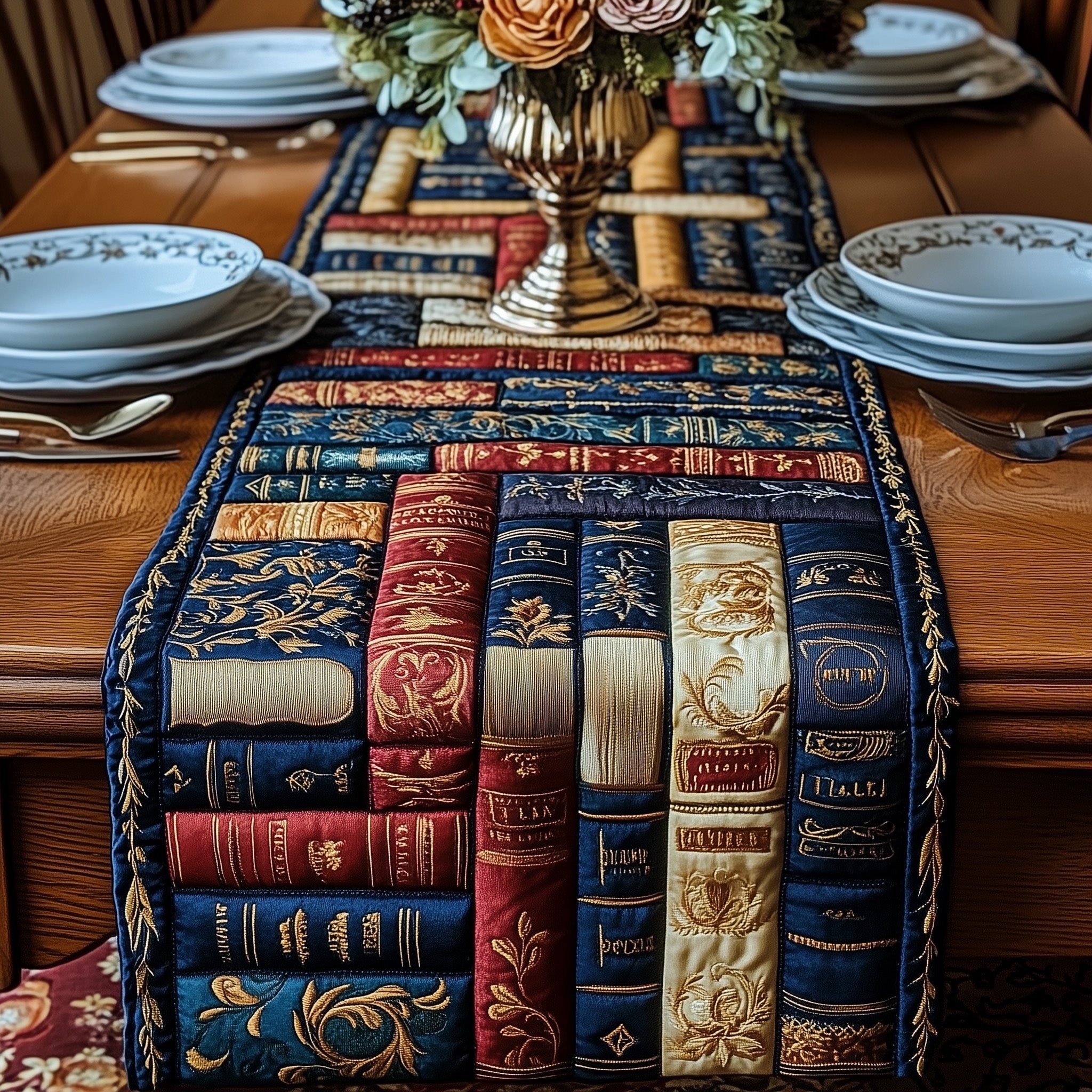 Vintage Books Quilted Table Runner GFTOHD4939 – Patchique Store
