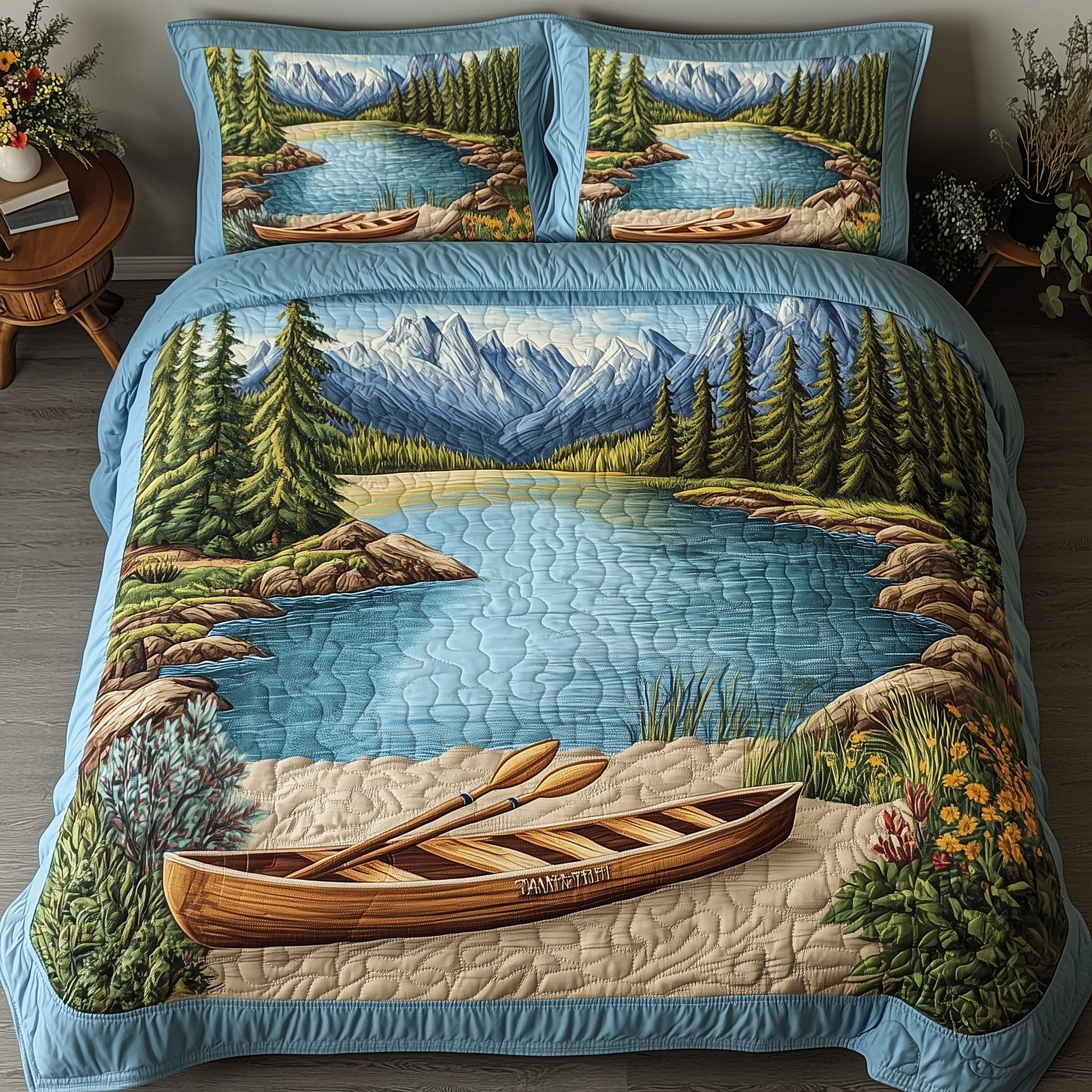Whispers of the Kayak 3-Piece Quilted Bedding Set GFTOHD7357 ...