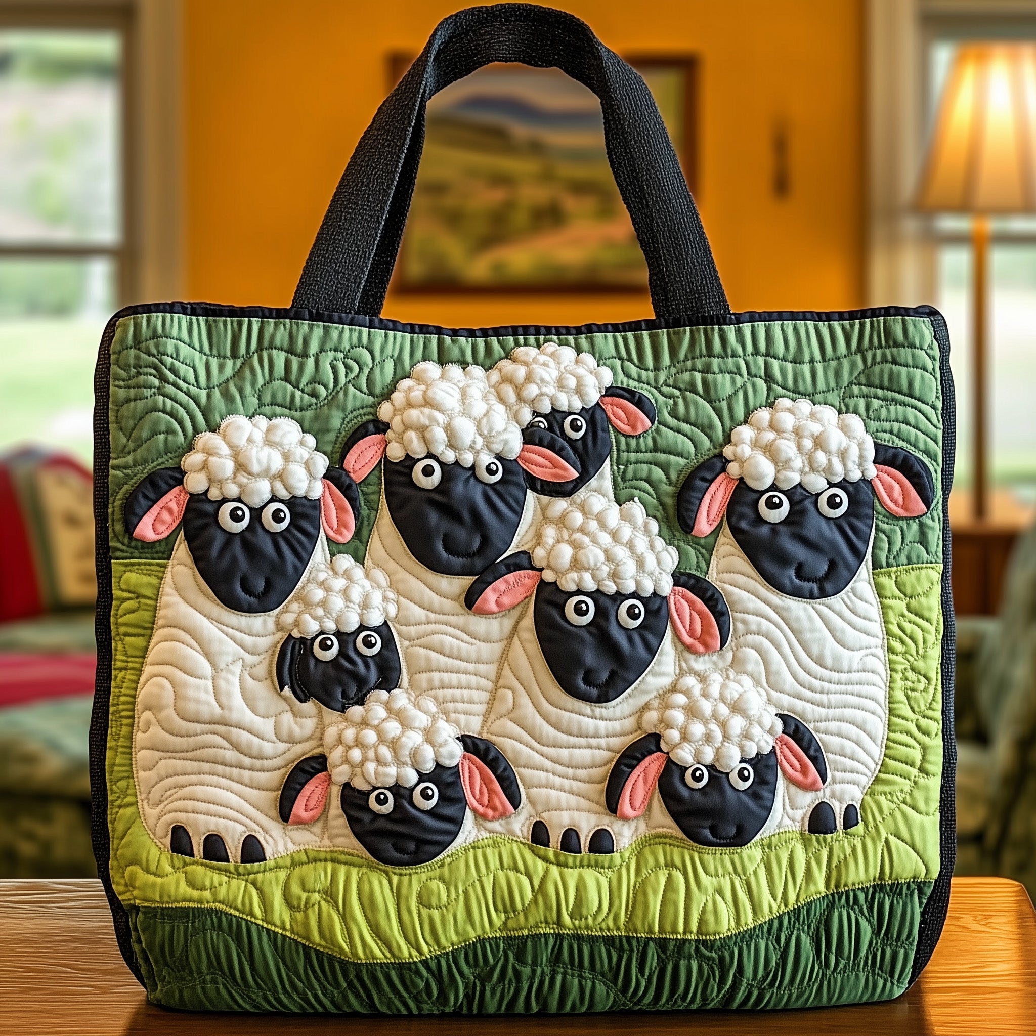 Sheep Serenity Quilted Tote Bag GFTOHD8062 – Patchique Store