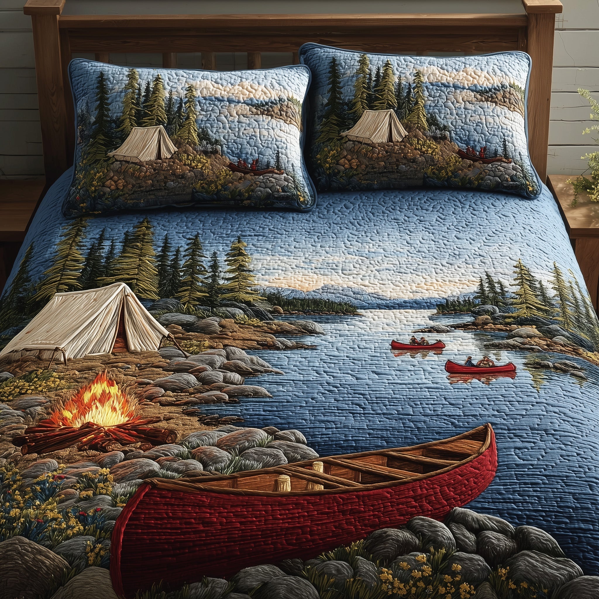 Lakeside Camping 3-Piece Quilted Bedding Set GFTOHD8165 – Patchique Store