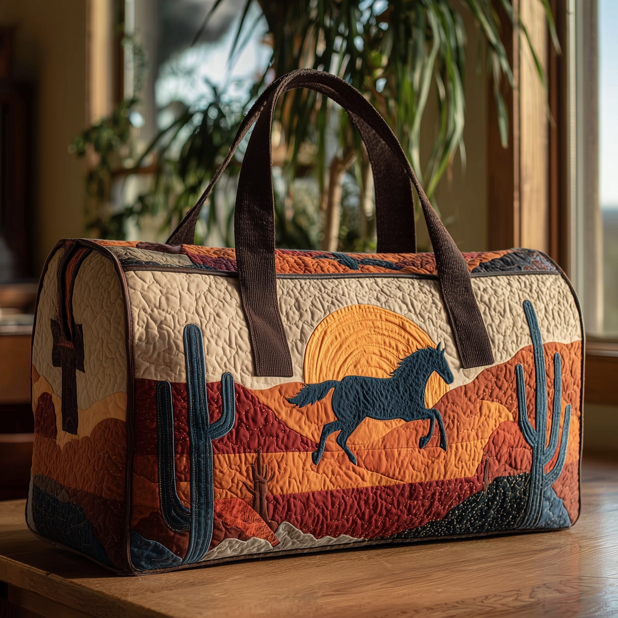 Galloping Western Steed Quilted Duffle Bag GFTOHD9549 – Patchique Store