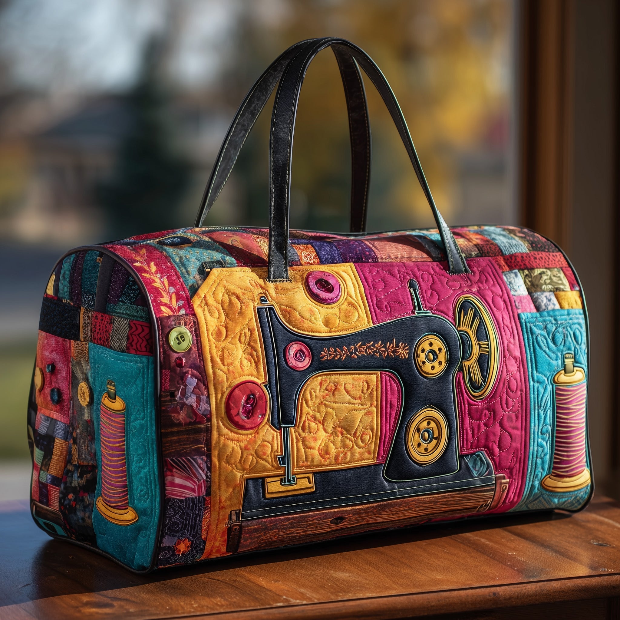 Vintage Sewing Machine Quilted Duffle Bag GFTOHD9806 – Patchique Store