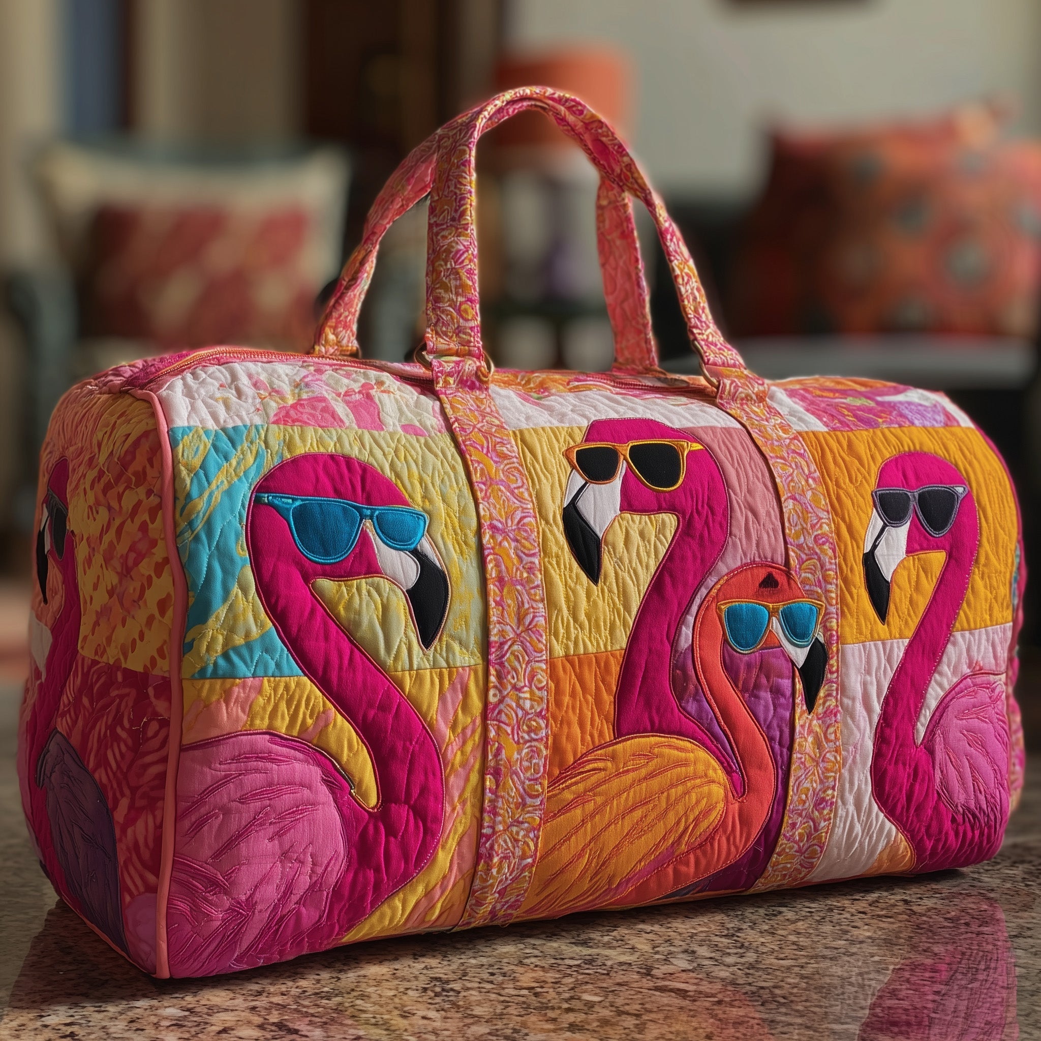 Flamingo Quilted Duffle Bag GFTOMA1978 – Patchique Store