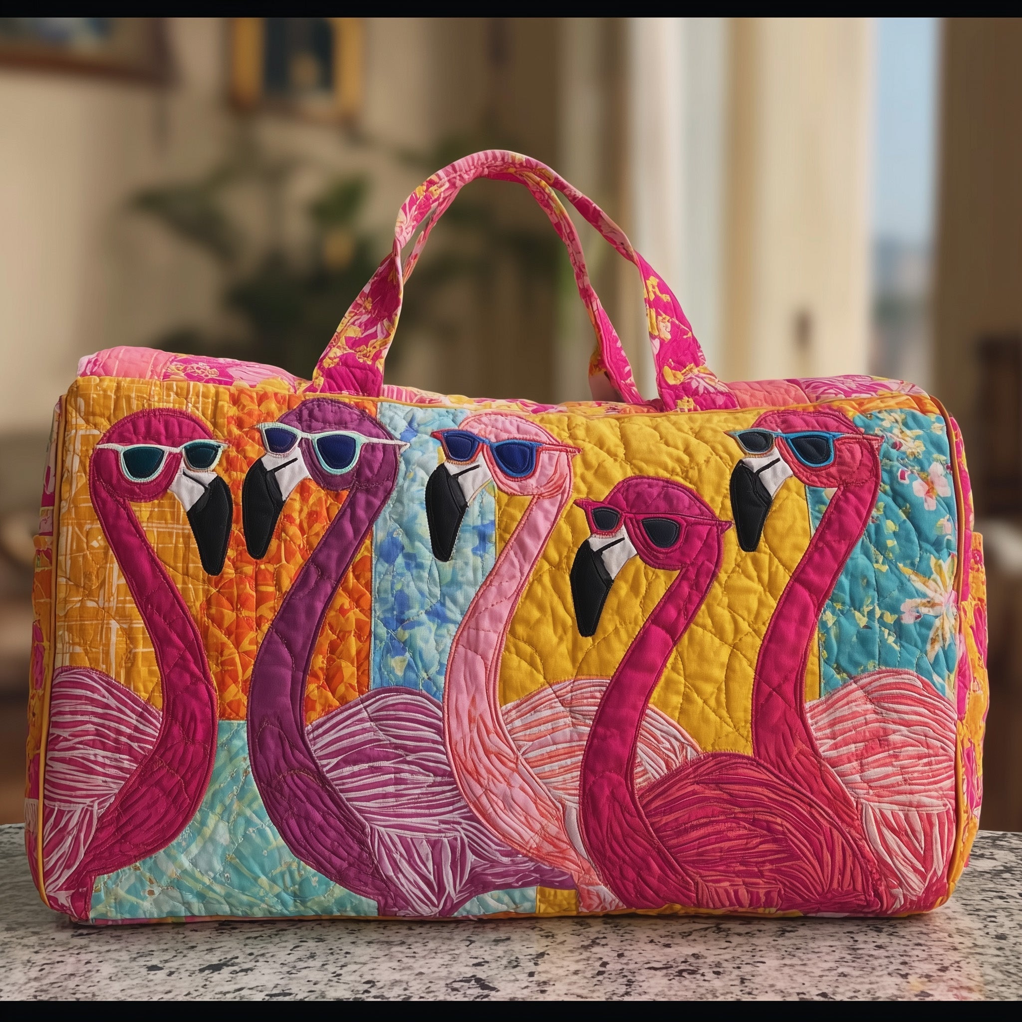 Flamingo Quilted Duffle Bag GFTOMA1983 – Patchique Store