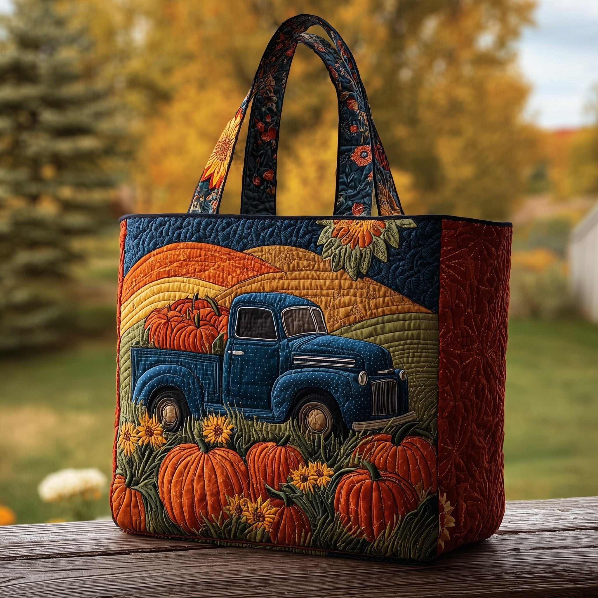 Fall Farmhouse Quilted Tote Bag GFTOMA2446 – Patchique Store