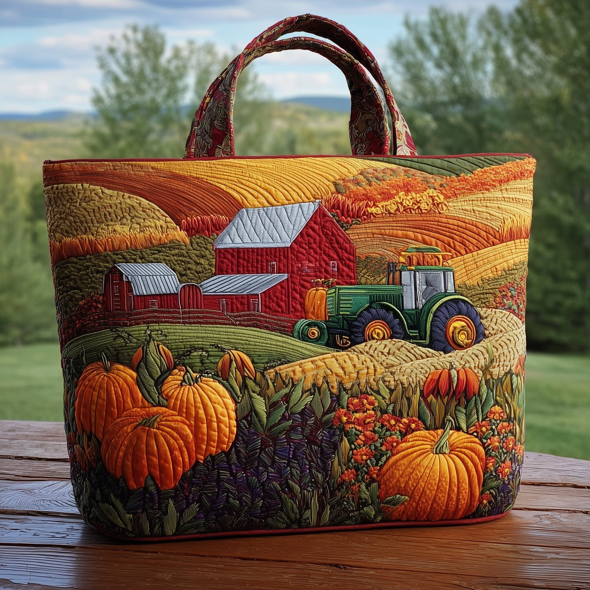 Fall Farmhouse Quilted Tote Bag GFTOMA2447 – Patchique Store