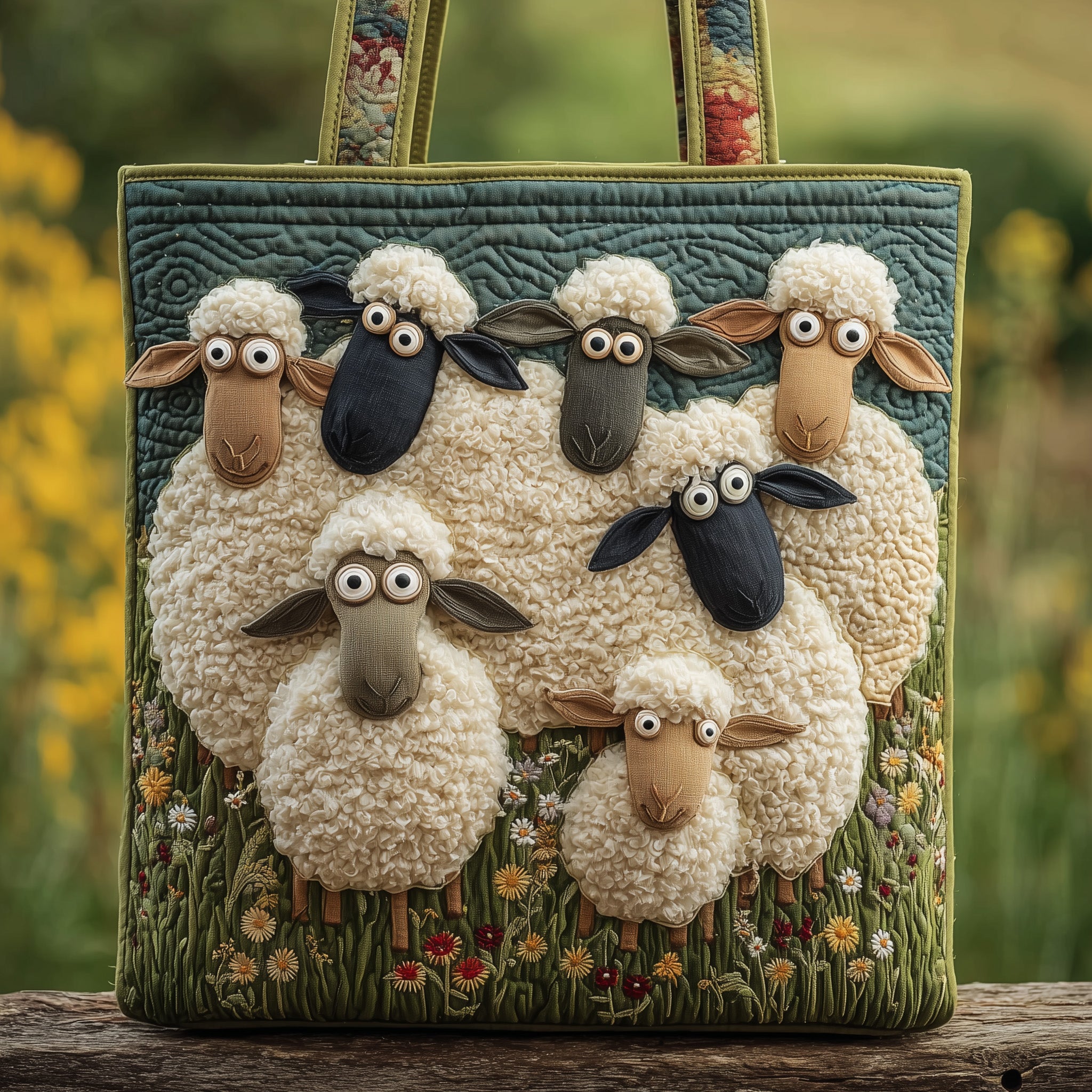 Whimsical Sheep Quilted Tote Bag GFTOMA2718 – Patchique Store