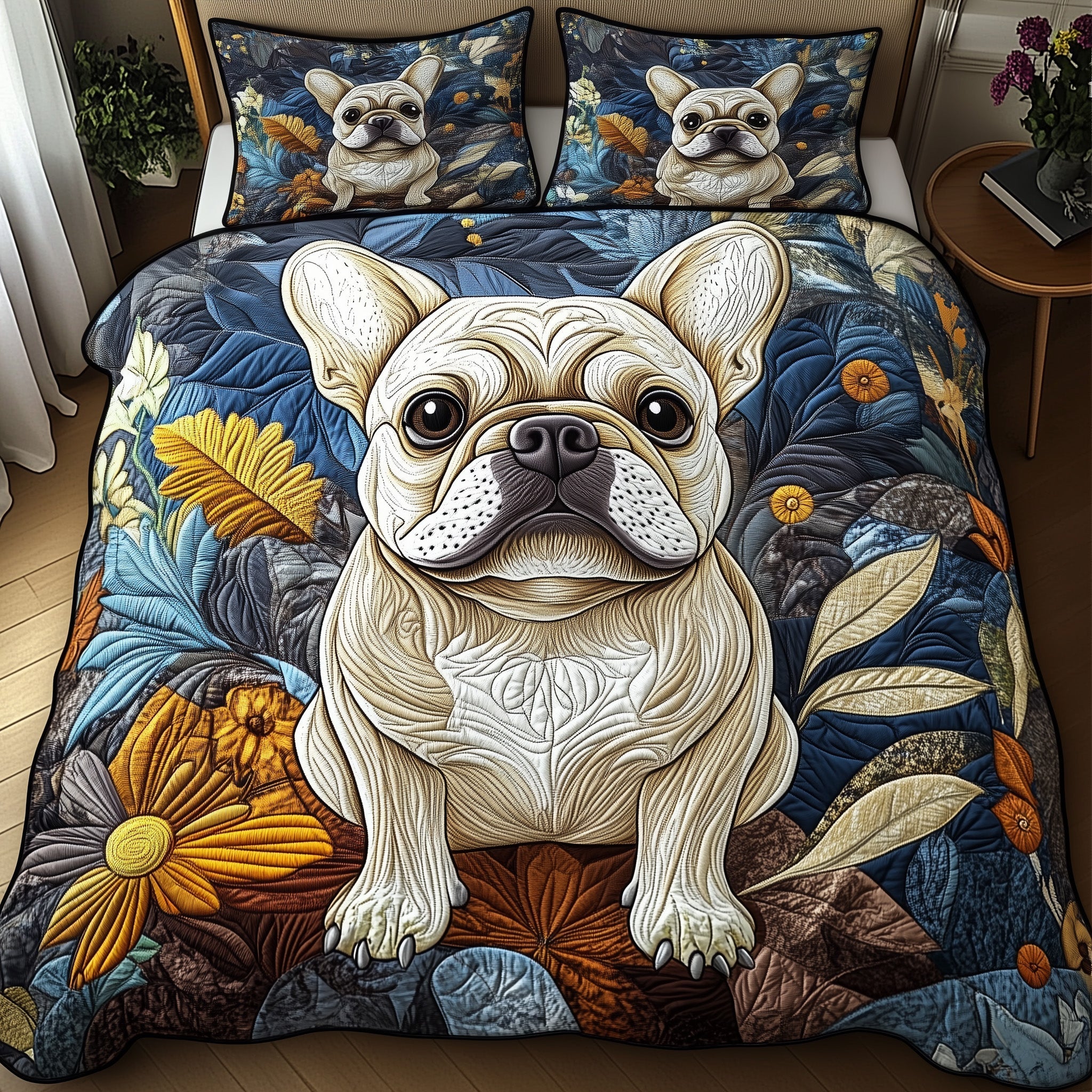 Bulldog 3-Piece Quilted Bedding Set GFTOMA375 – Patchique Store