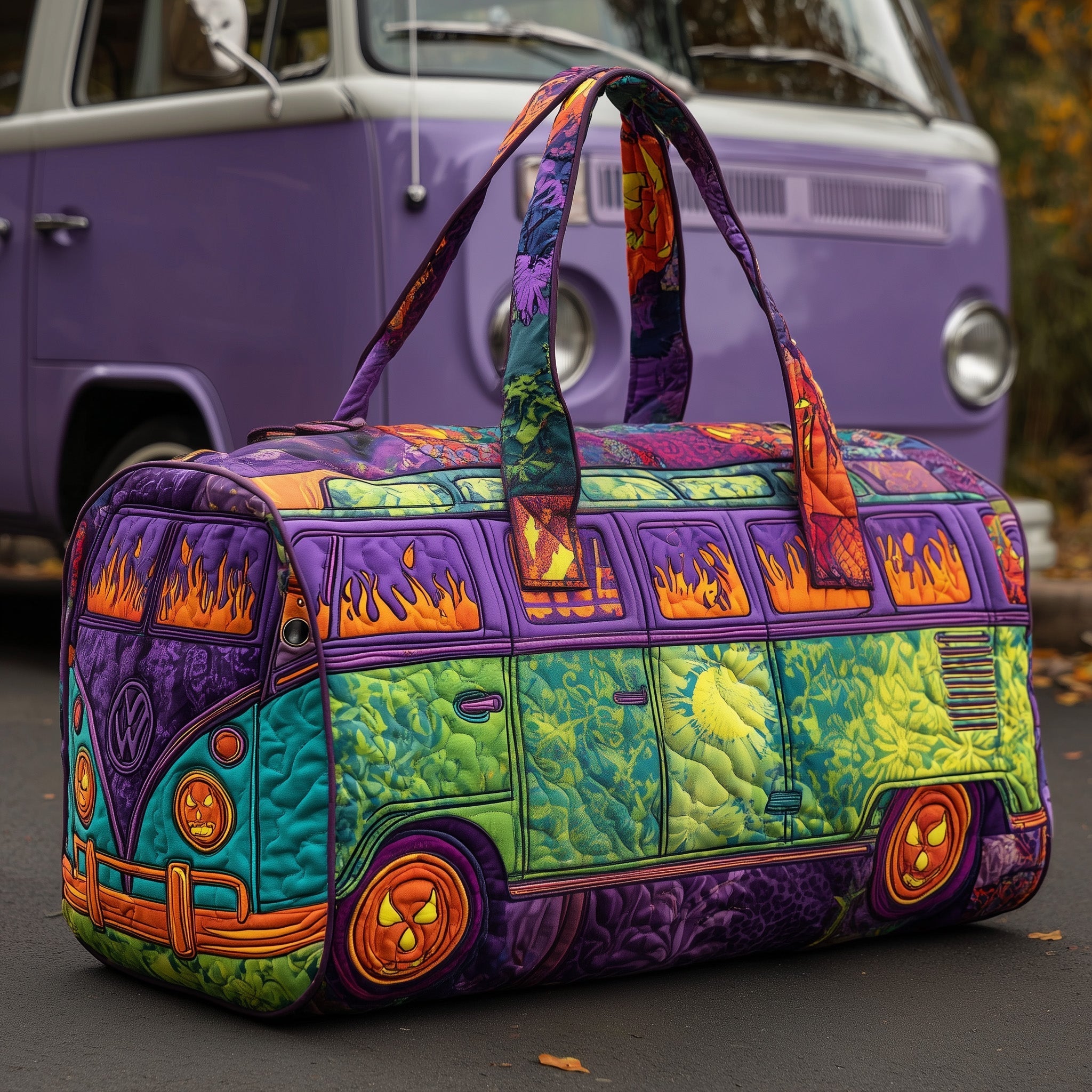 Spooky Van Quilted Duffle Bag GFTOMA4103 – Patchique Store