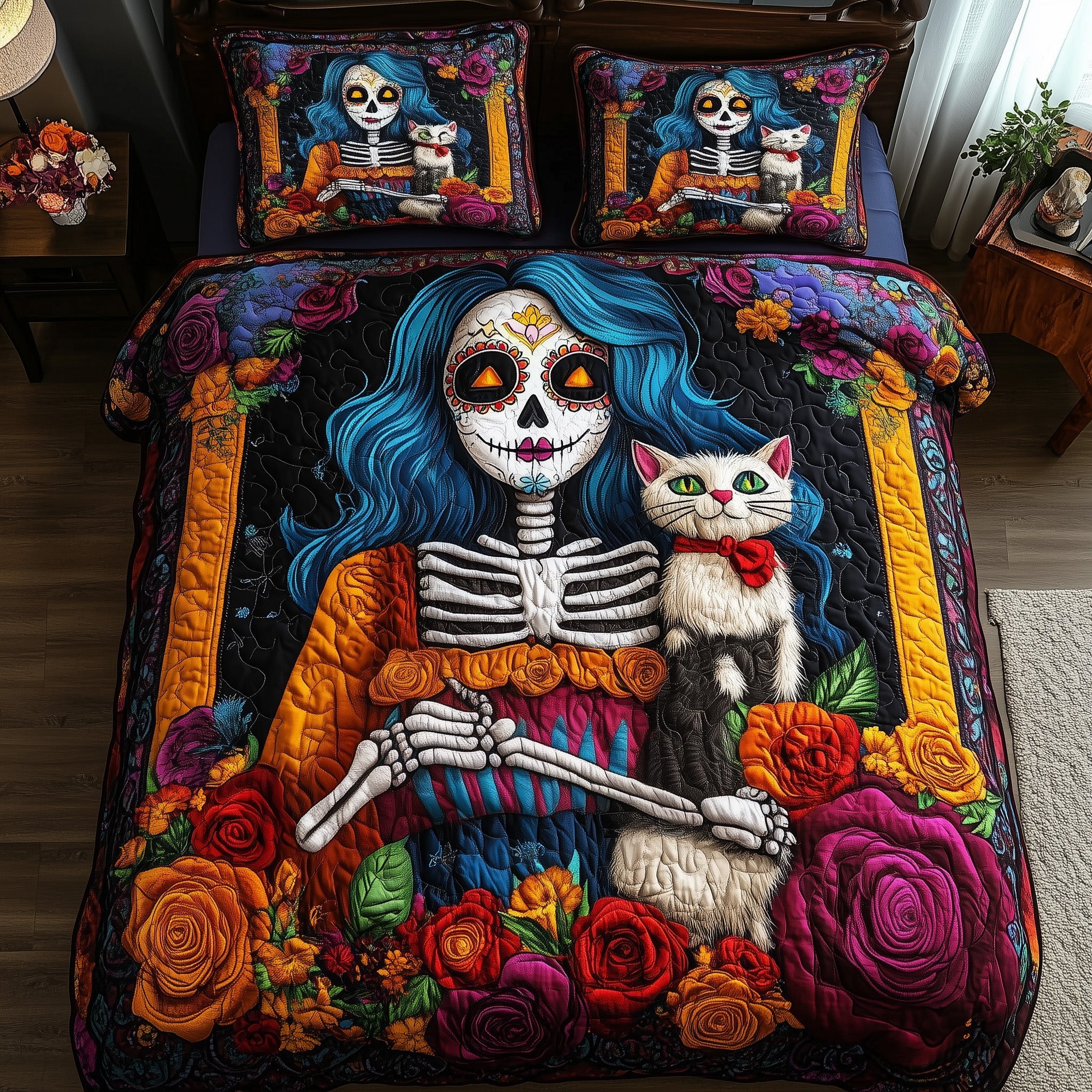 Catrina Bloom 3-Piece Quilted Bedding Set GFTOMA4368 – Patchique Store