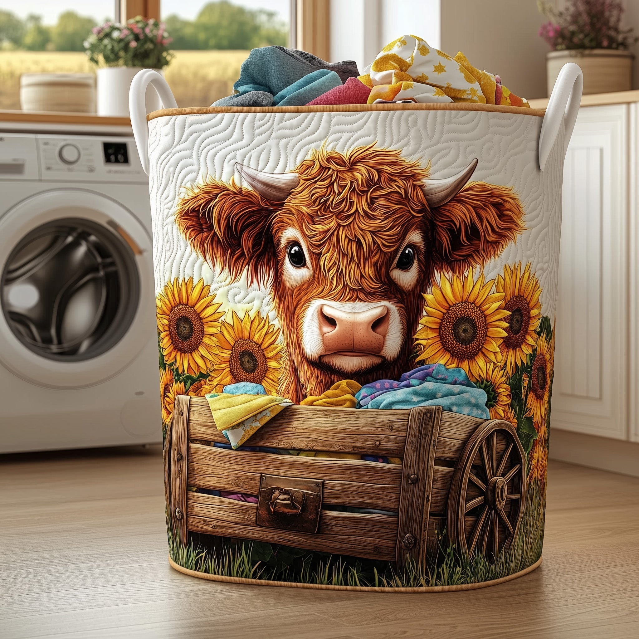 Highland Cow Quilted Laundry Basket GFTOMA4555 – Patchique Store