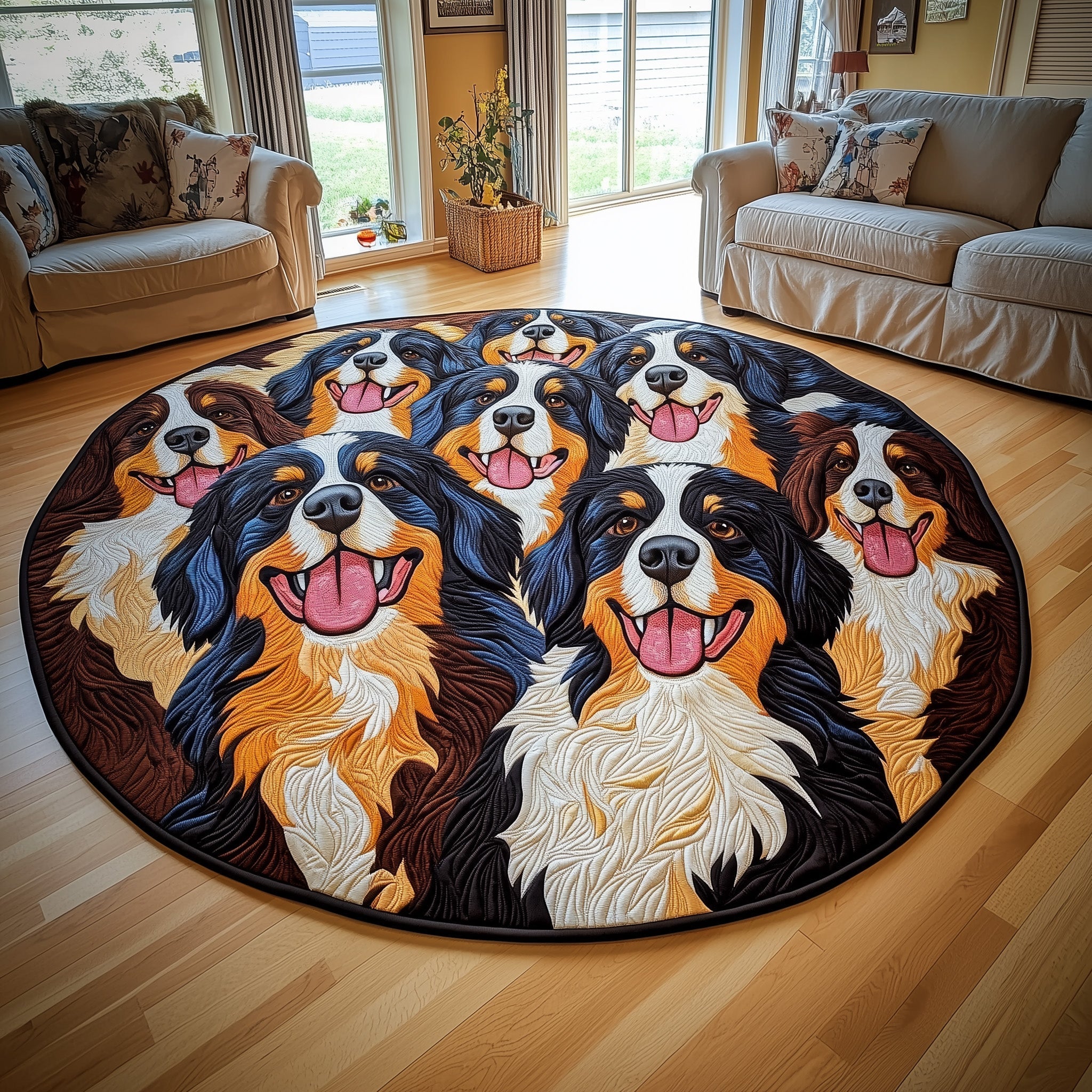 Bernese Mountain Quilted Round Mat GFTOMA6031 – Patchique Store