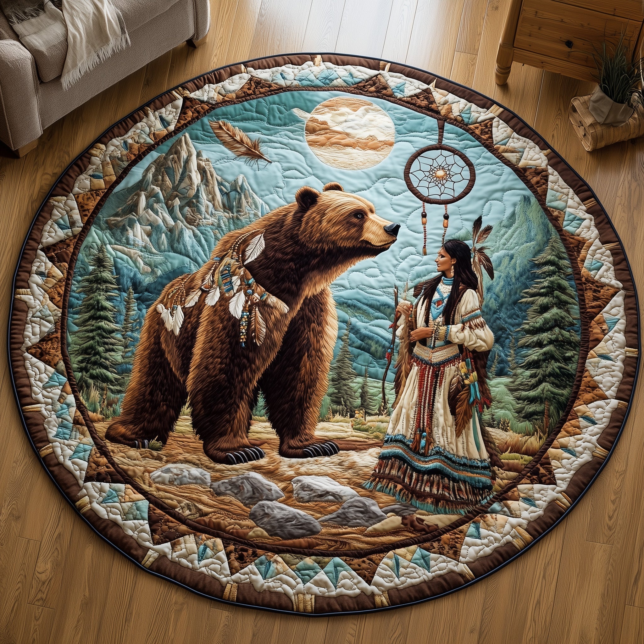 Tribal Soul Quilted Round Mat GFTOMA6046 – Patchique Store