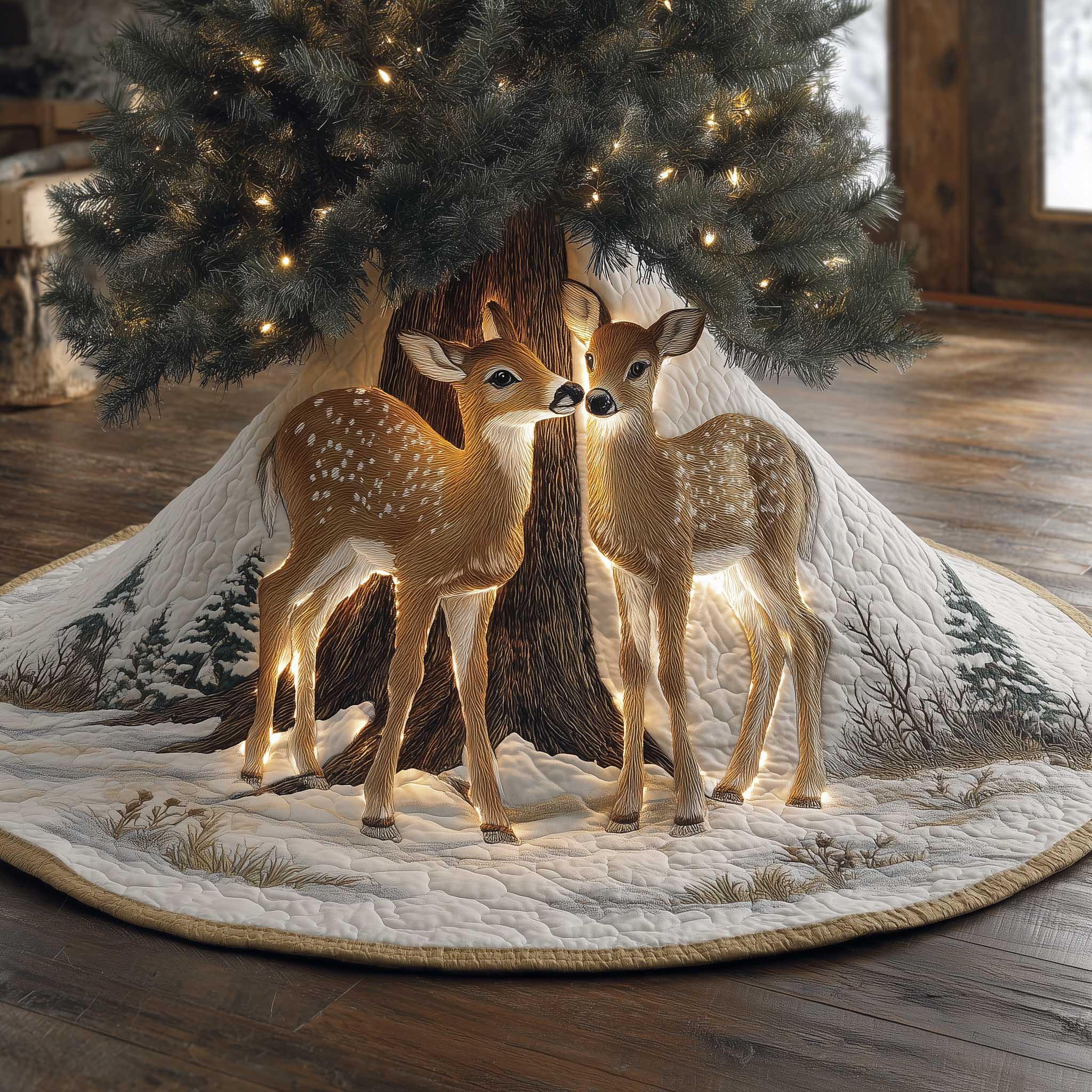 Deer Quilted Tree Skirt GFTOMA6462 – Patchique Store