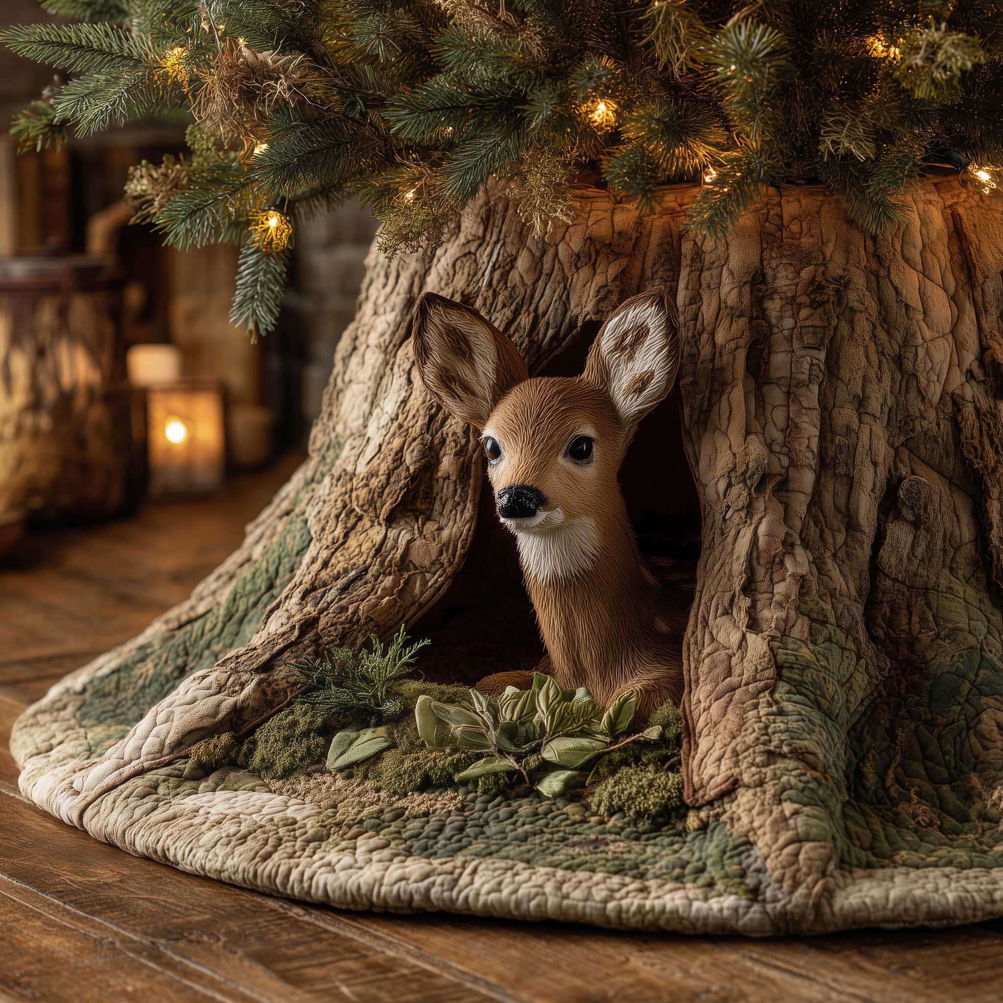 Deer Quilted Tree Skirt GFTOMA6465 – Patchique Store