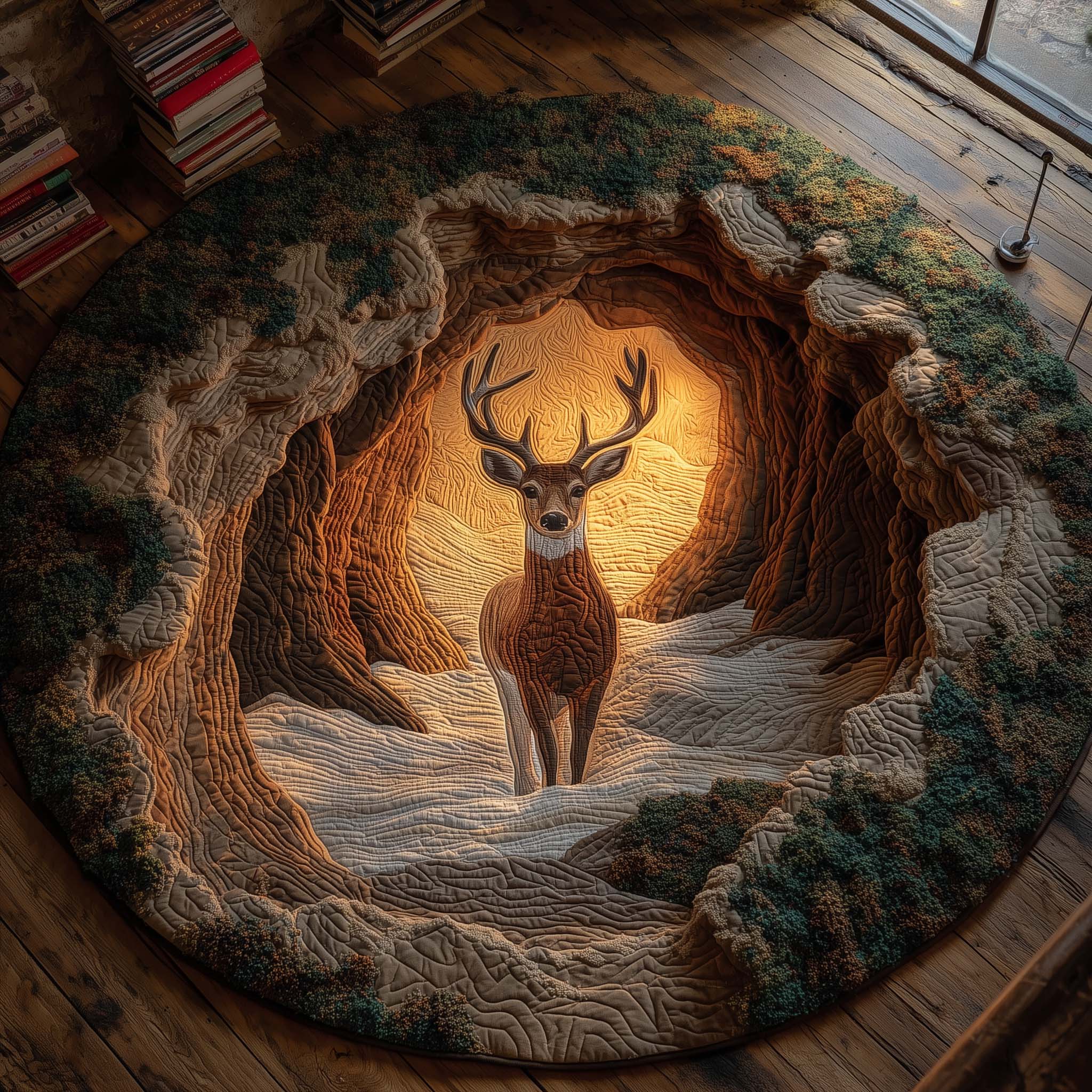 Deer Quilted Round Mat GFTOMA6823 – Patchique Store
