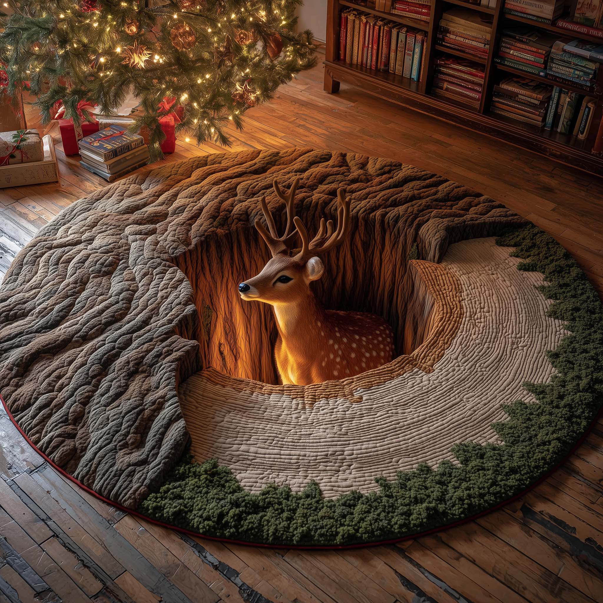 Deer Quilted Round Mat GFTOMA6825 – Patchique Store