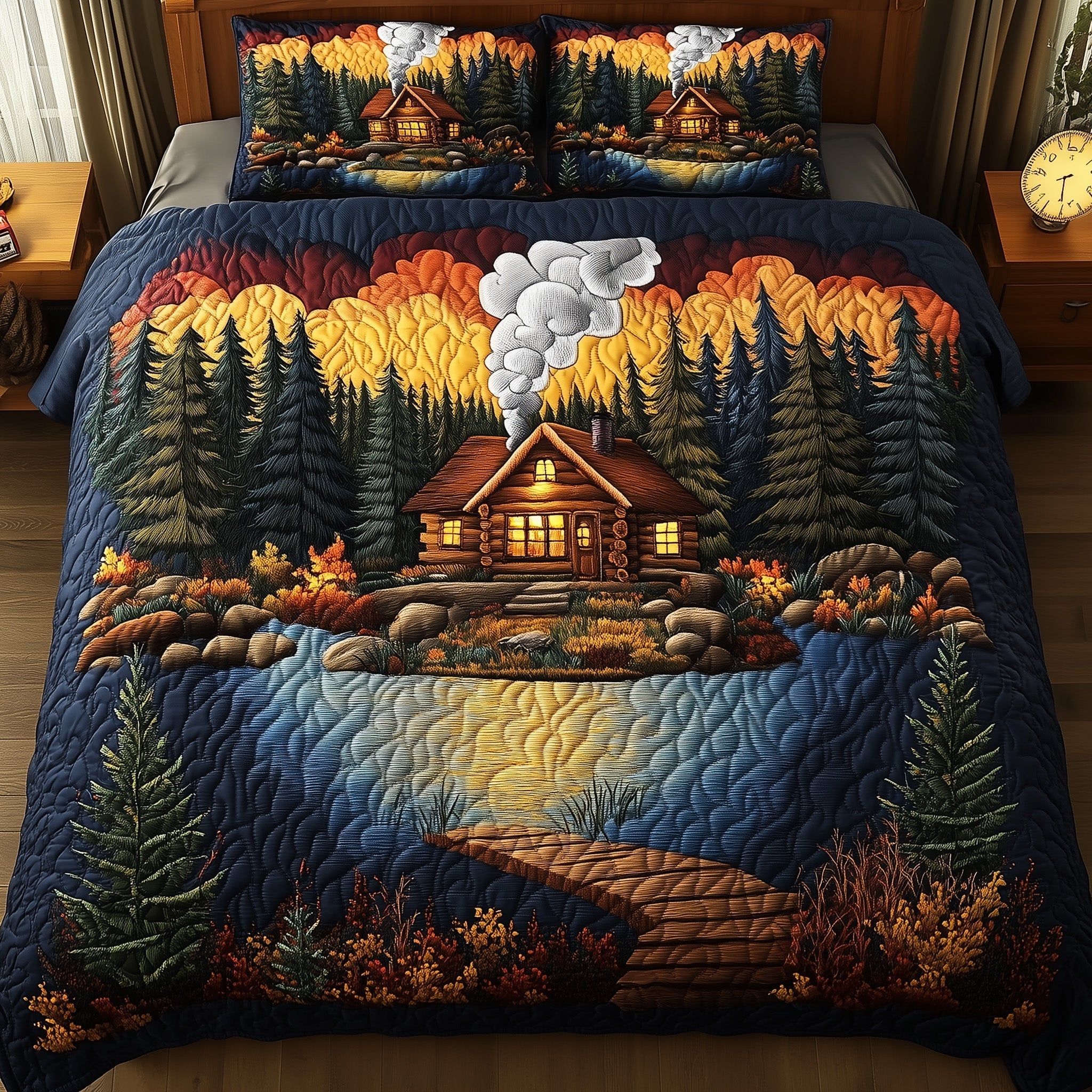 Rustic Cabin 3-Piece Quilted Bedding Set GFTOMA687 – Patchique Store