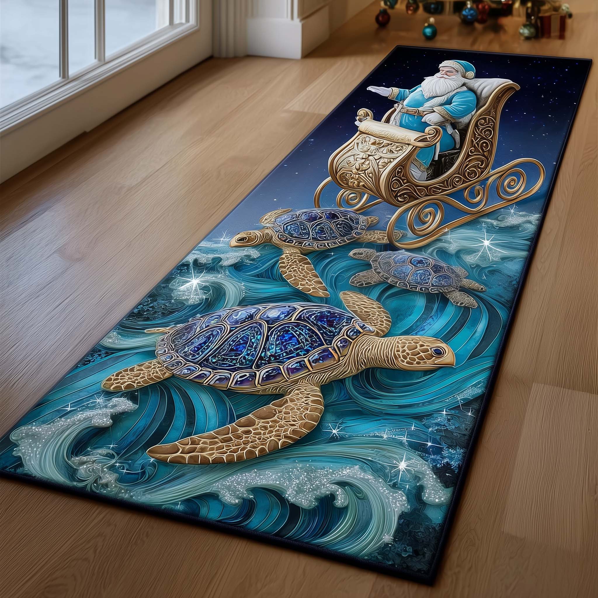 Turtle Drift Runner Rug GFTOMA7822 – Patchique Store