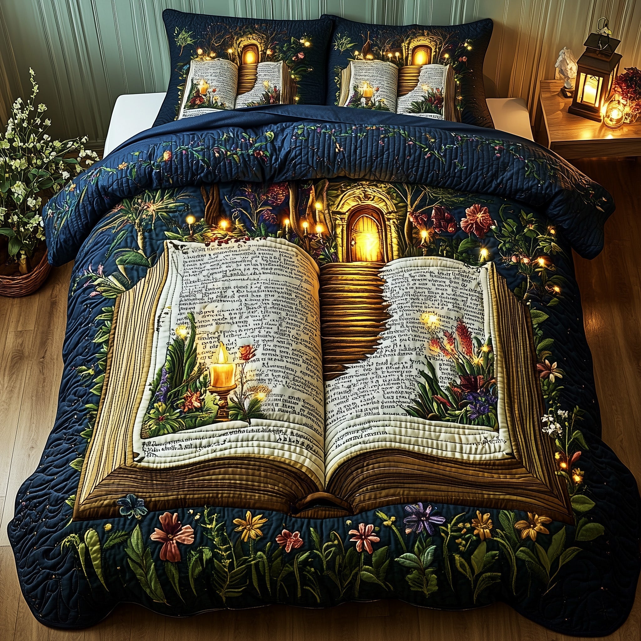 Mystical Book 3-Piece Quilted Bedding Set GFTOMA960 – Patchique Store