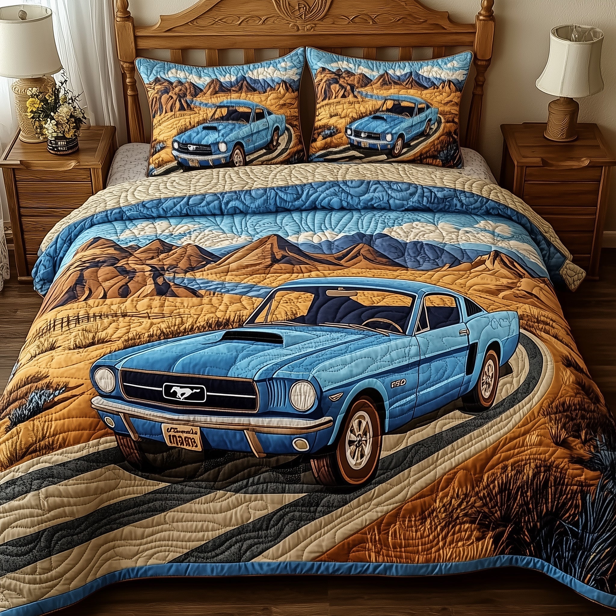 Mustang Desert 3-Piece Quilted Bedding Set GFTOMA974 – Patchique Store