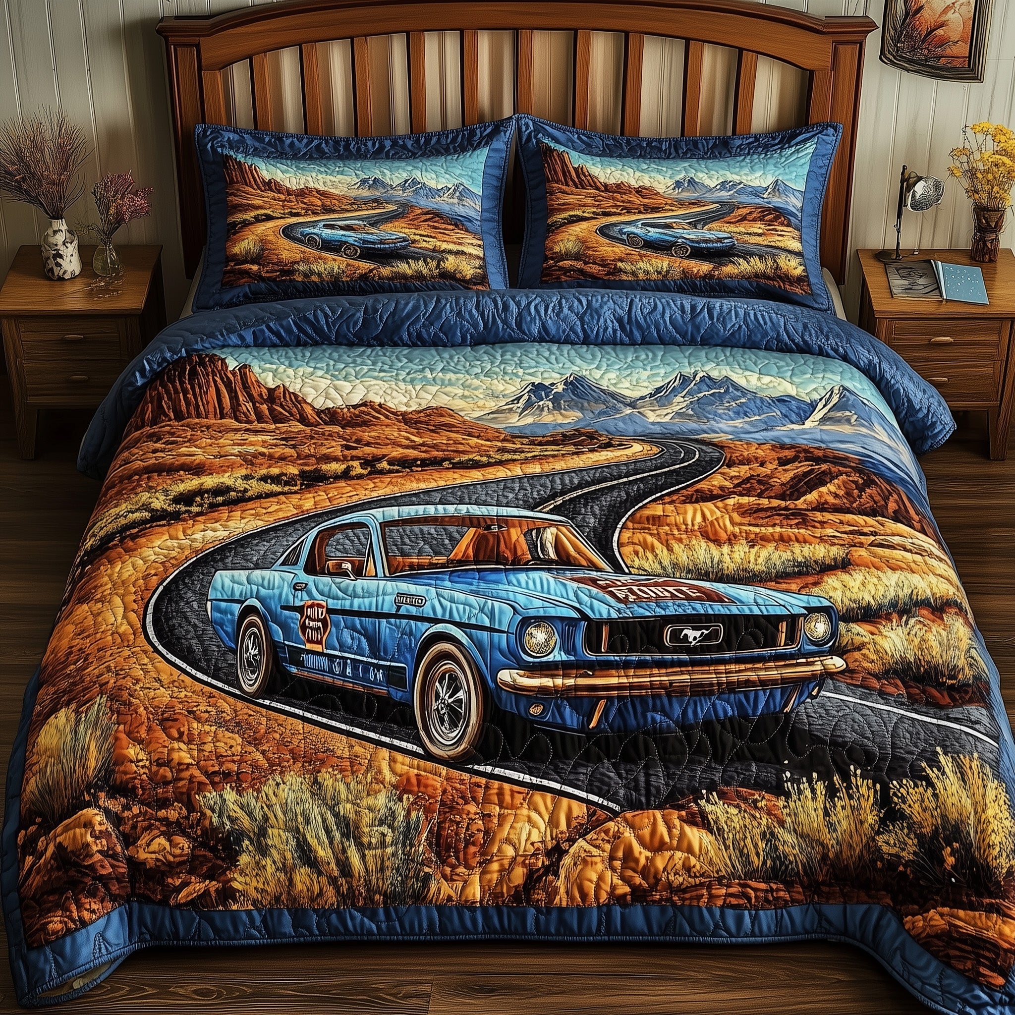 Mustang Desert 3-Piece Quilted Bedding Set GFTOMA975 – Patchique Store
