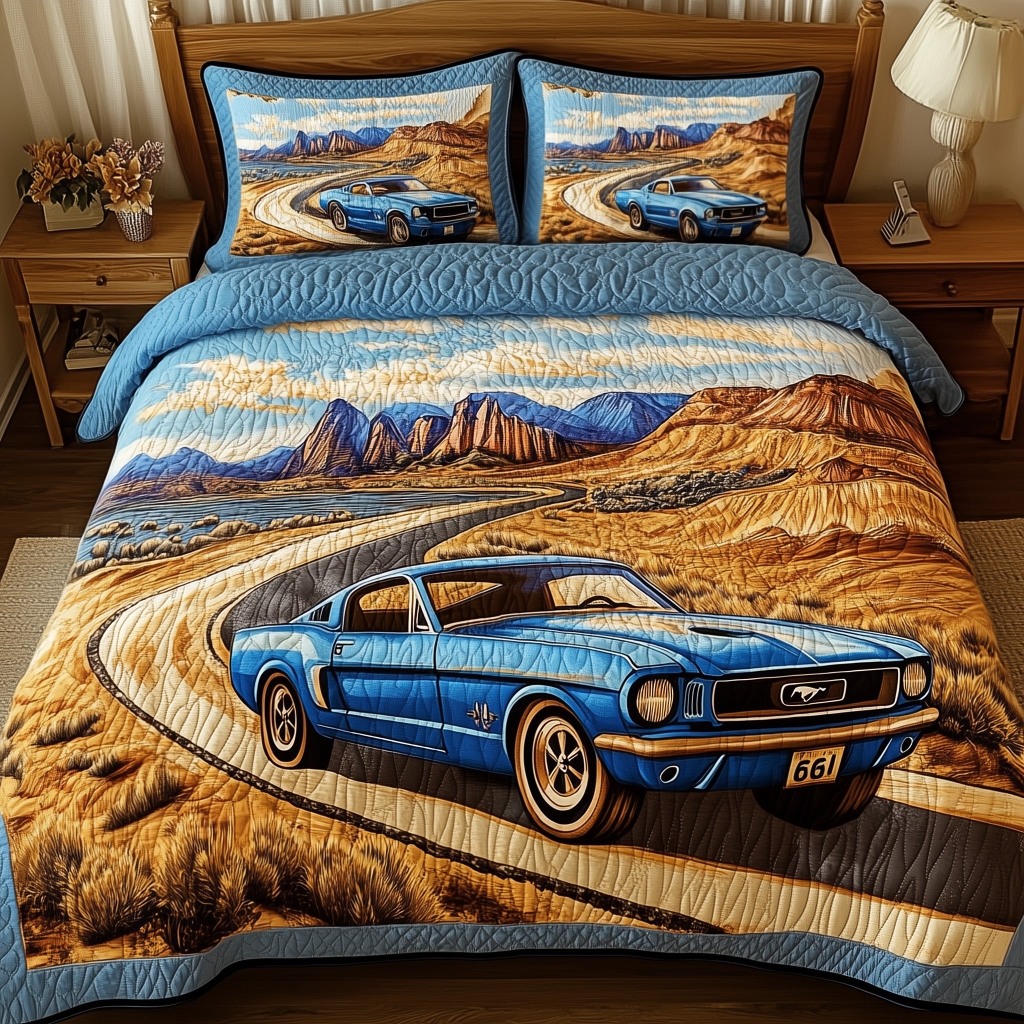 Mustang Desert 3-Piece Quilted Bedding Set GFTOMA976 – Patchique Store