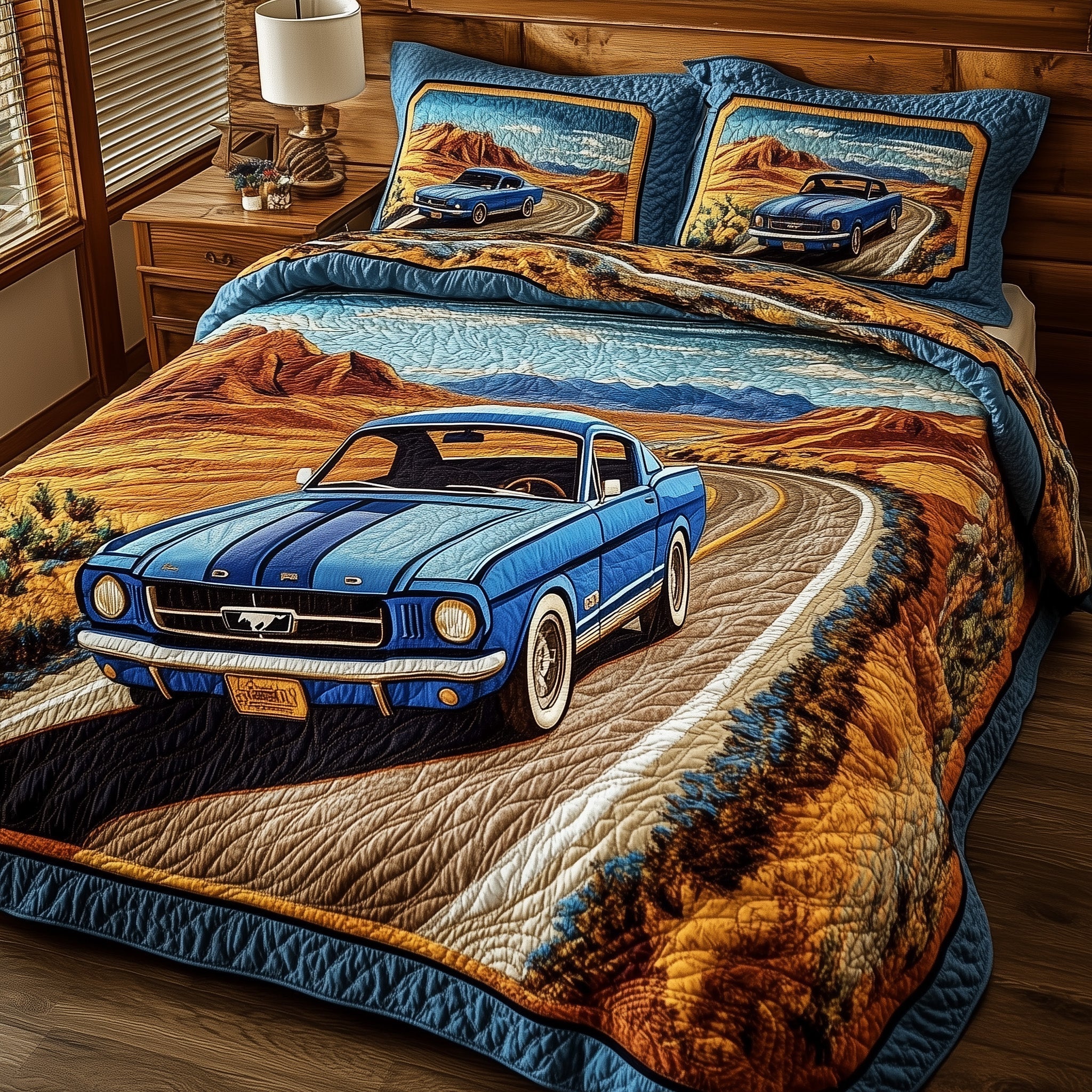 Mustang Desert 3-Piece Quilted Bedding Set GFTOMA978 – Patchique Store