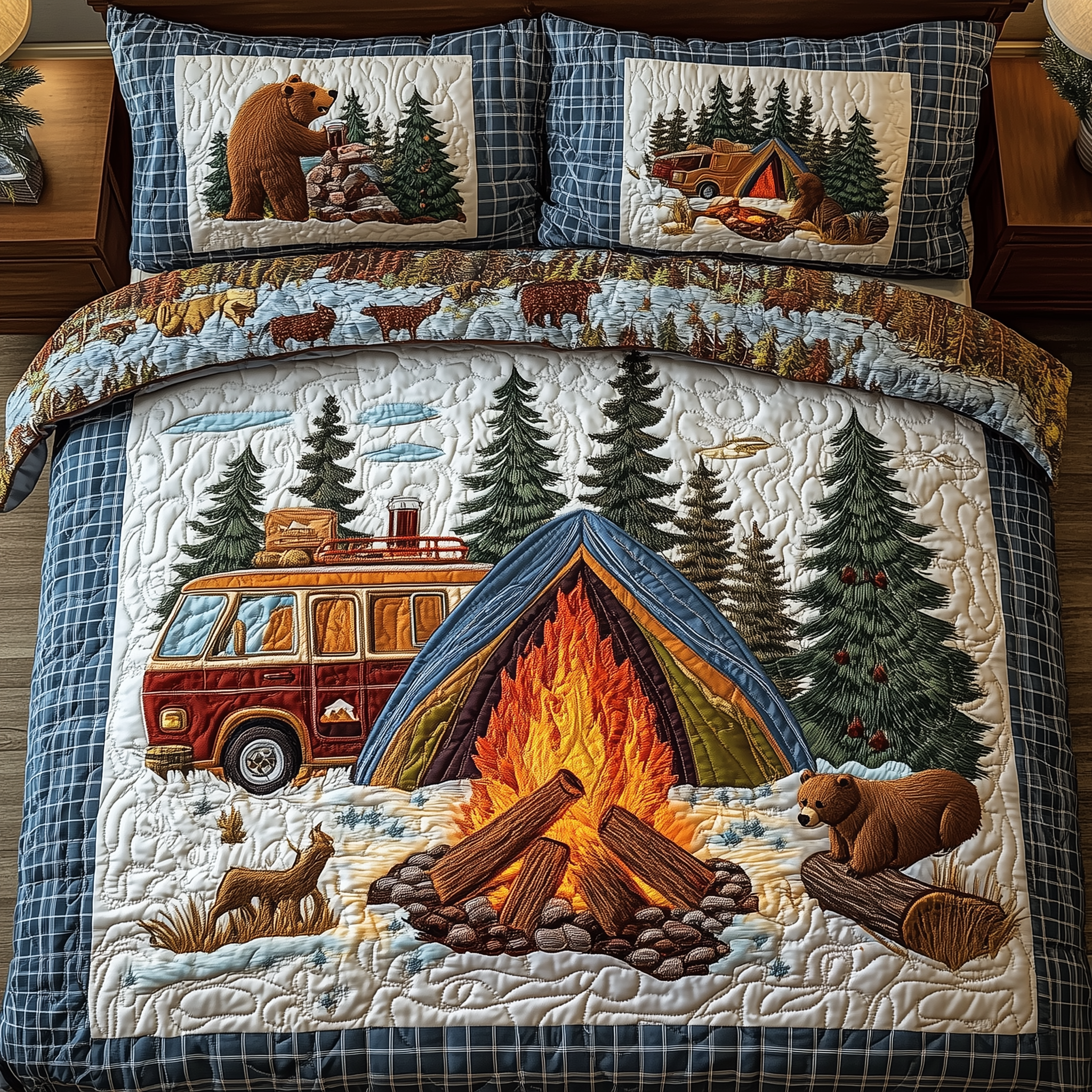 Camping Is My Job 3-Piece Quilted Bedding Set GFTONL1478 – Patchique Store