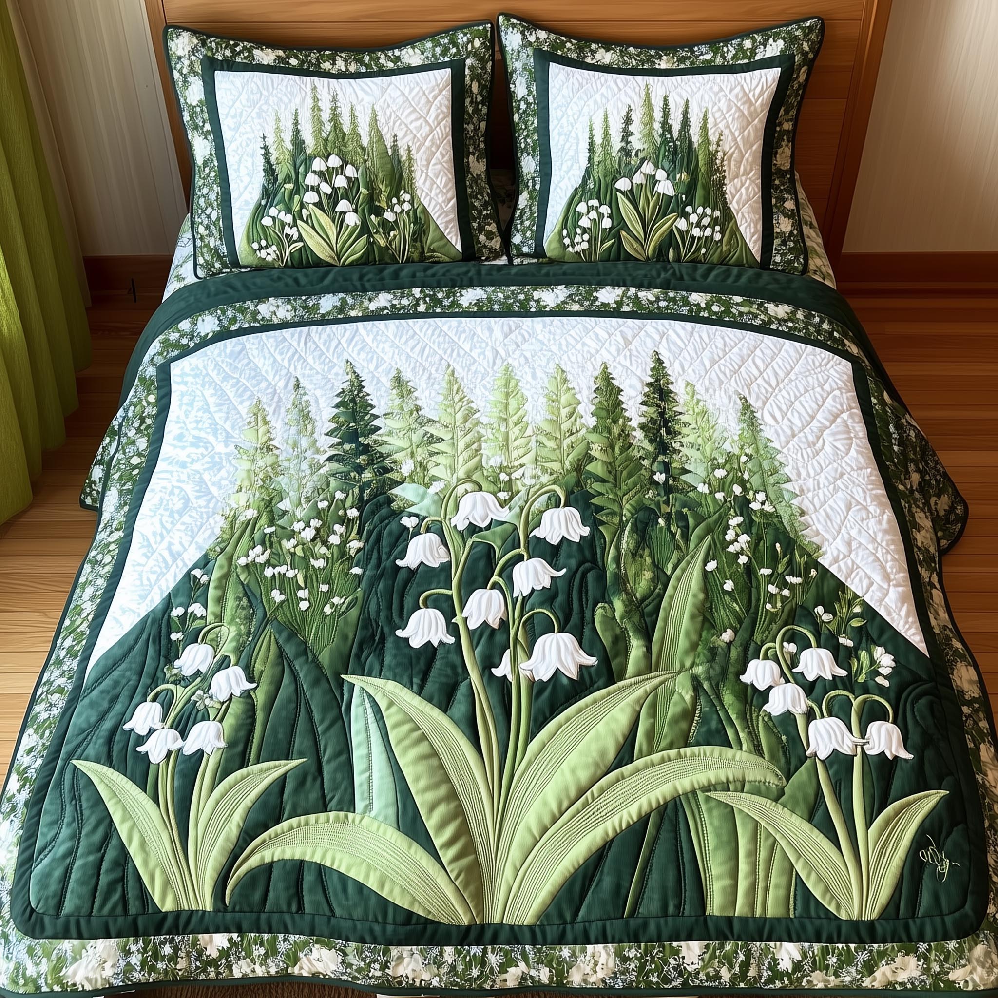 Lily Of The Valley 3-Piece Quilted Bedding Set GFTONL4061 – Patchique Store