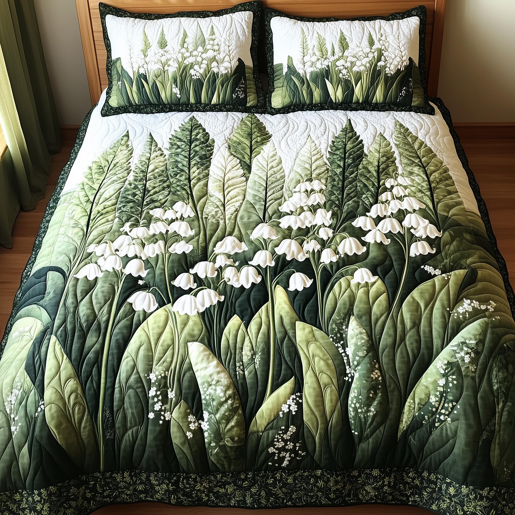 Lily Of The Valley 3-Piece Quilted Bedding Set GFTONL4062 – Patchique Store