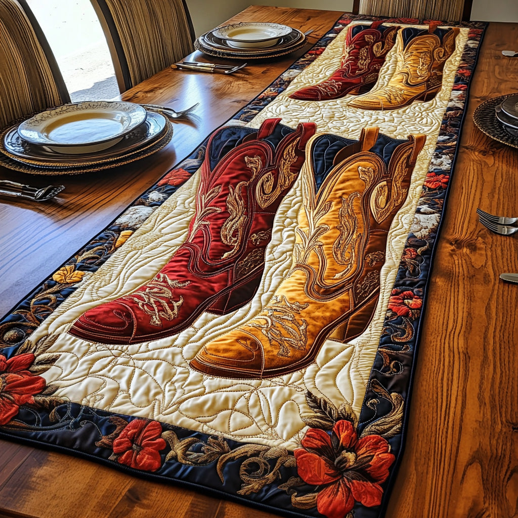 Rustic Boots Quilted Table Runner GFTONL4398 – Patchique Store