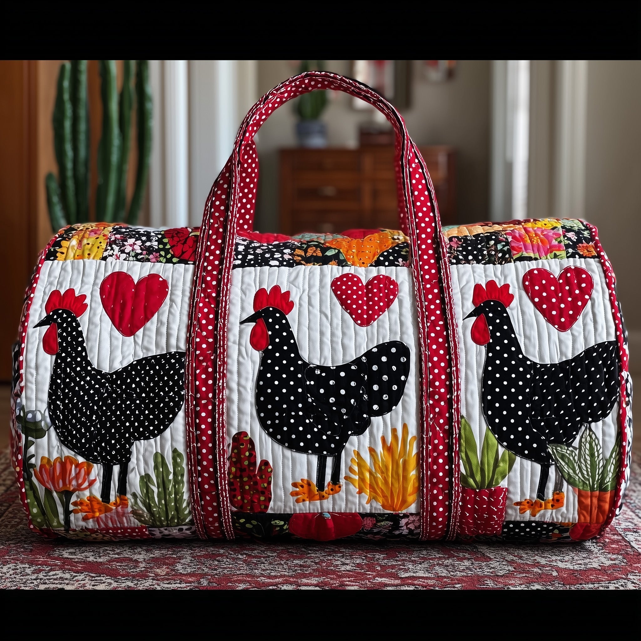 Funky Chicken Quilted Duffle Bag GFTONL5117 – Patchique Store