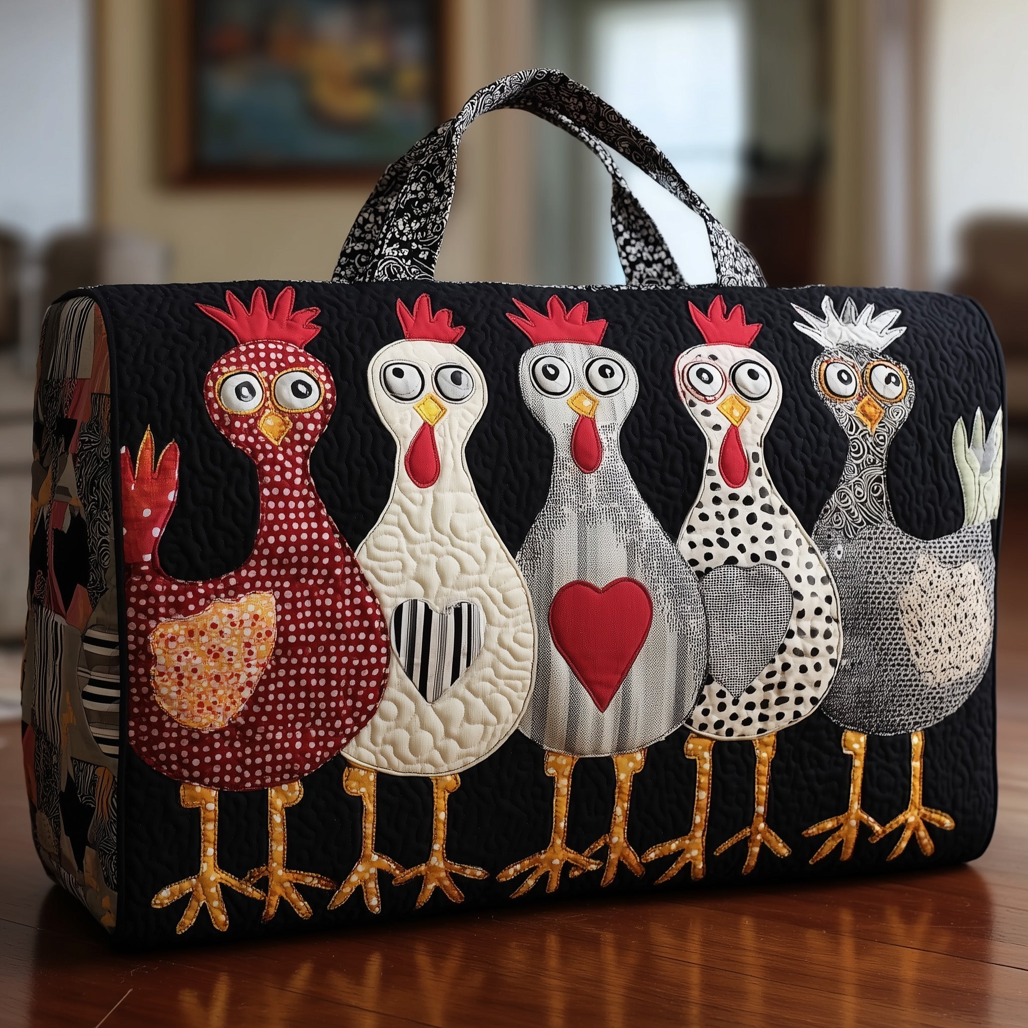 Funky Chicken Quilted Duffle Bag GFTONL5139 – Patchique Store