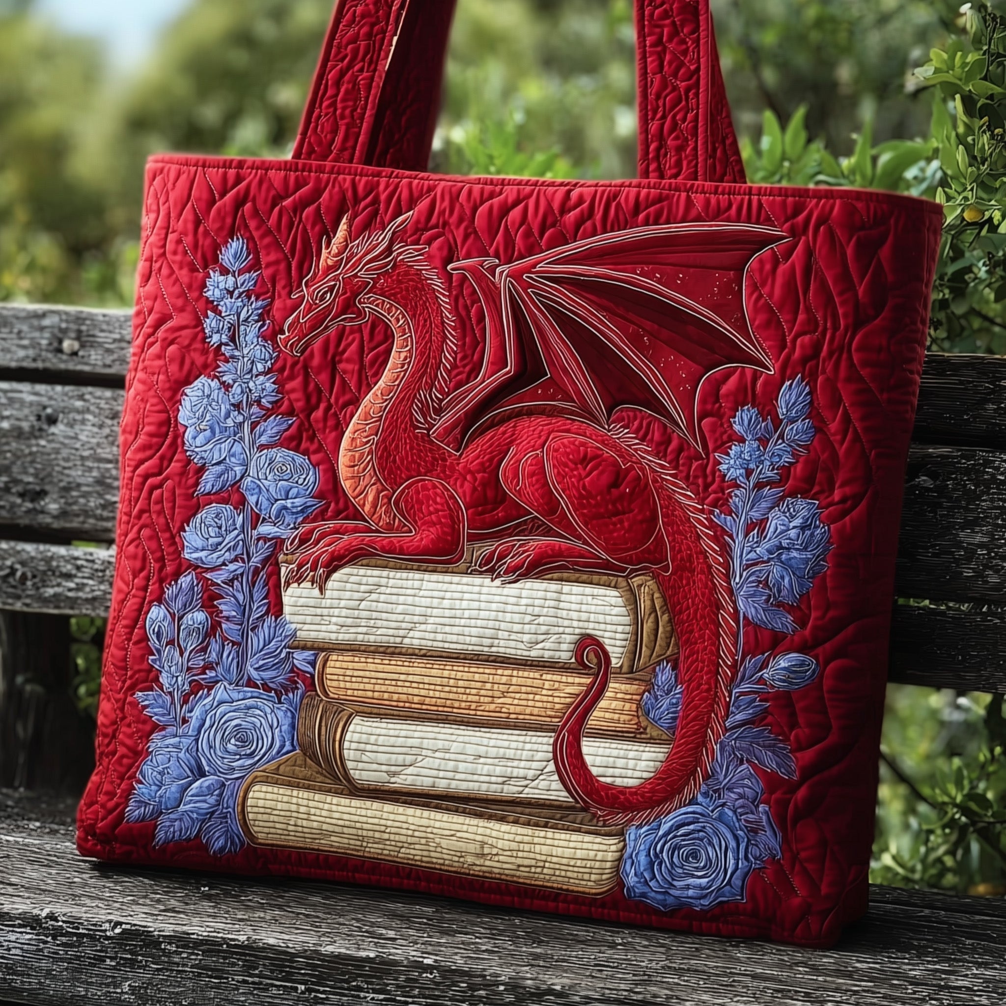 Red Dragon Quilted Tote Bag GFTONL5757 – Patchique Store