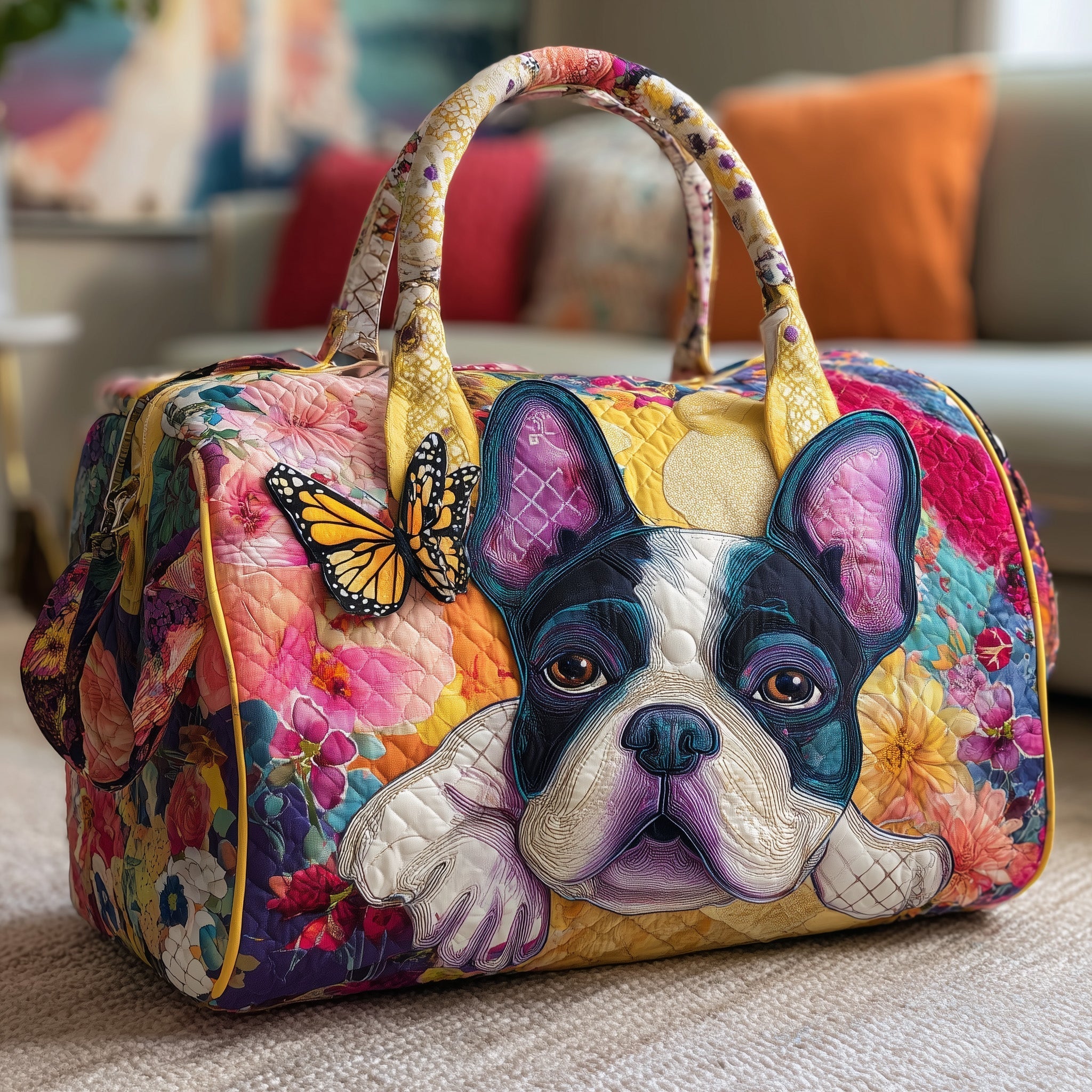 Dreaming Frenchie Quilted Duffle Bag GFTONL5820 – Patchique Store