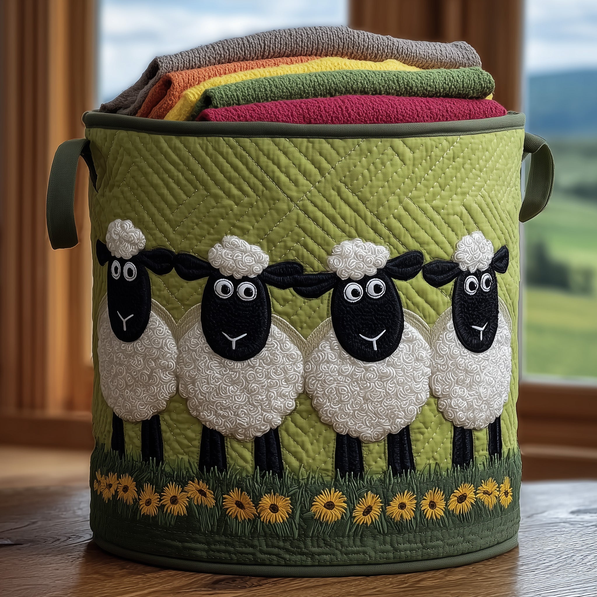 Sheep Heaven Quilted Laundry Basket GFTONL5888 – Patchique Store
