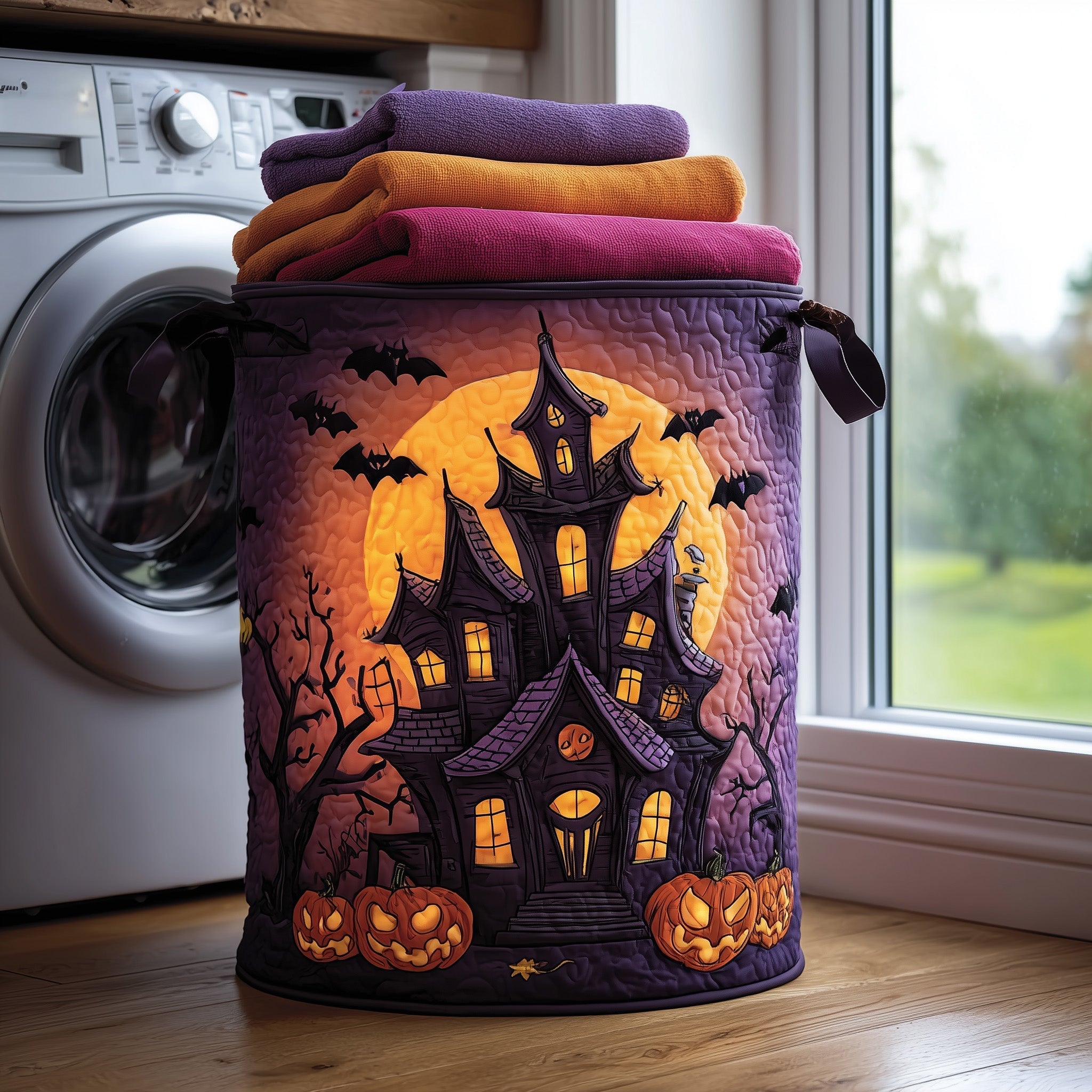 Haunted House Quilted Laundry Basket GFTONL5959 – Patchique Store