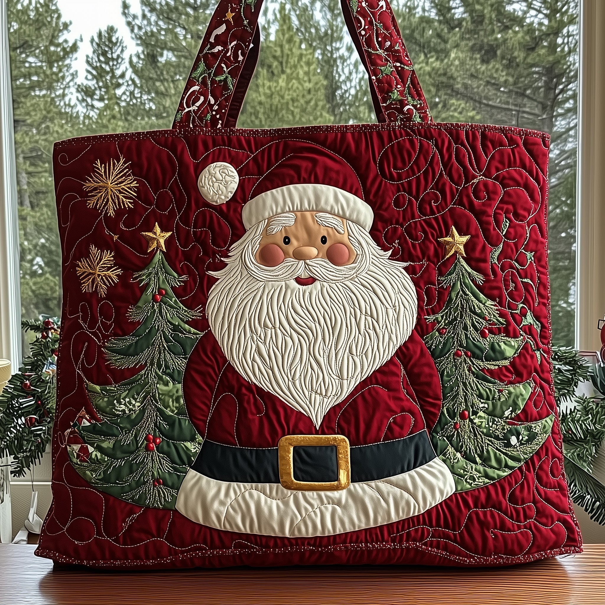Adorable Santa Quilted Tote Bag GFTONL6420 – Patchique Store